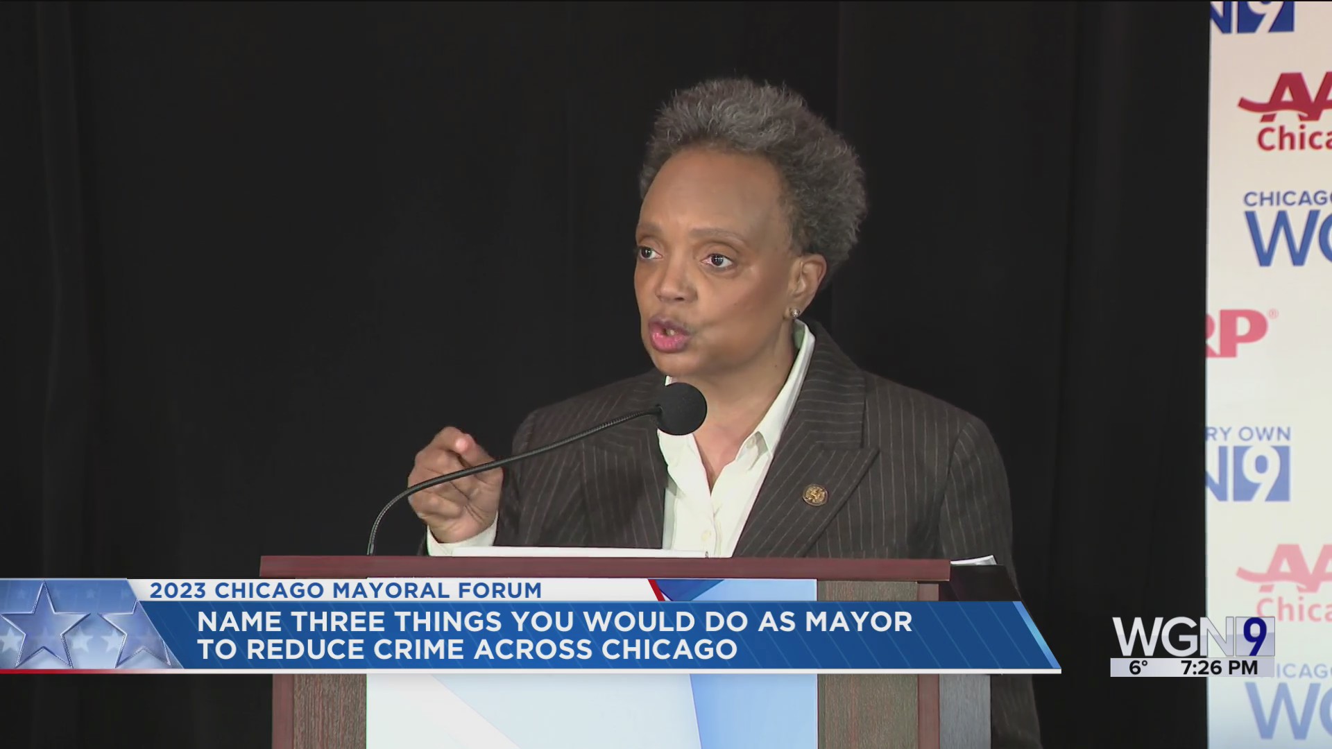 Chicago Mayoral Forum – Lightfoot on crime – WGN-TV