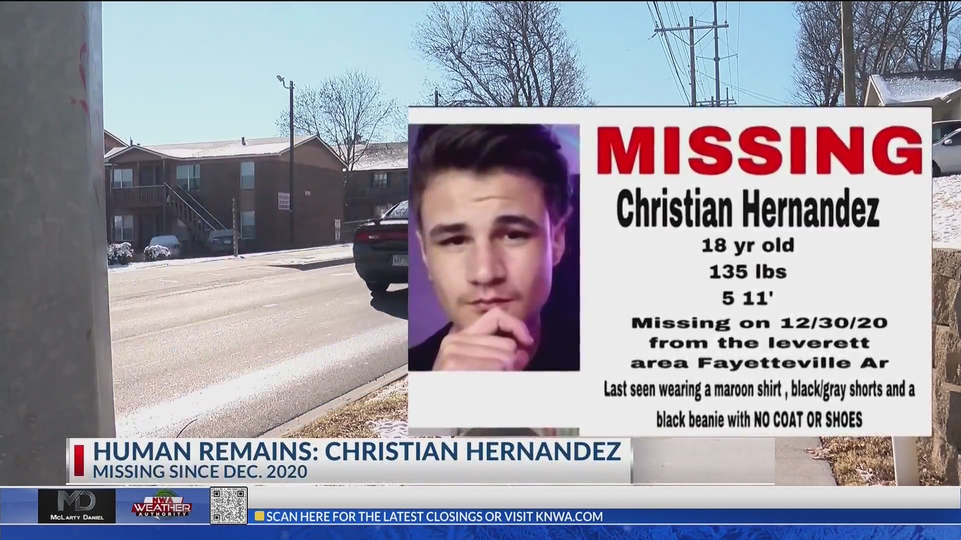 Police identify remains as missing man Christian Hernandez – KNWA FOX24