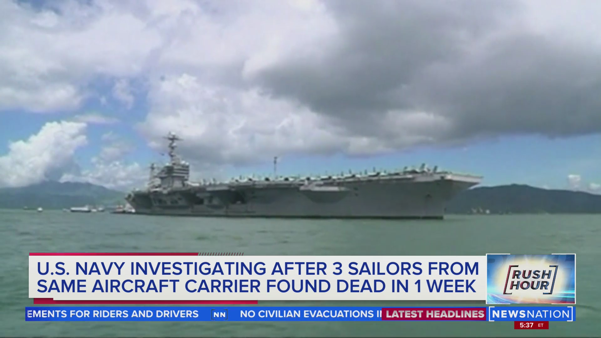 3 Navy sailors from aircraft carrier found dead within week | Rush Hour ...