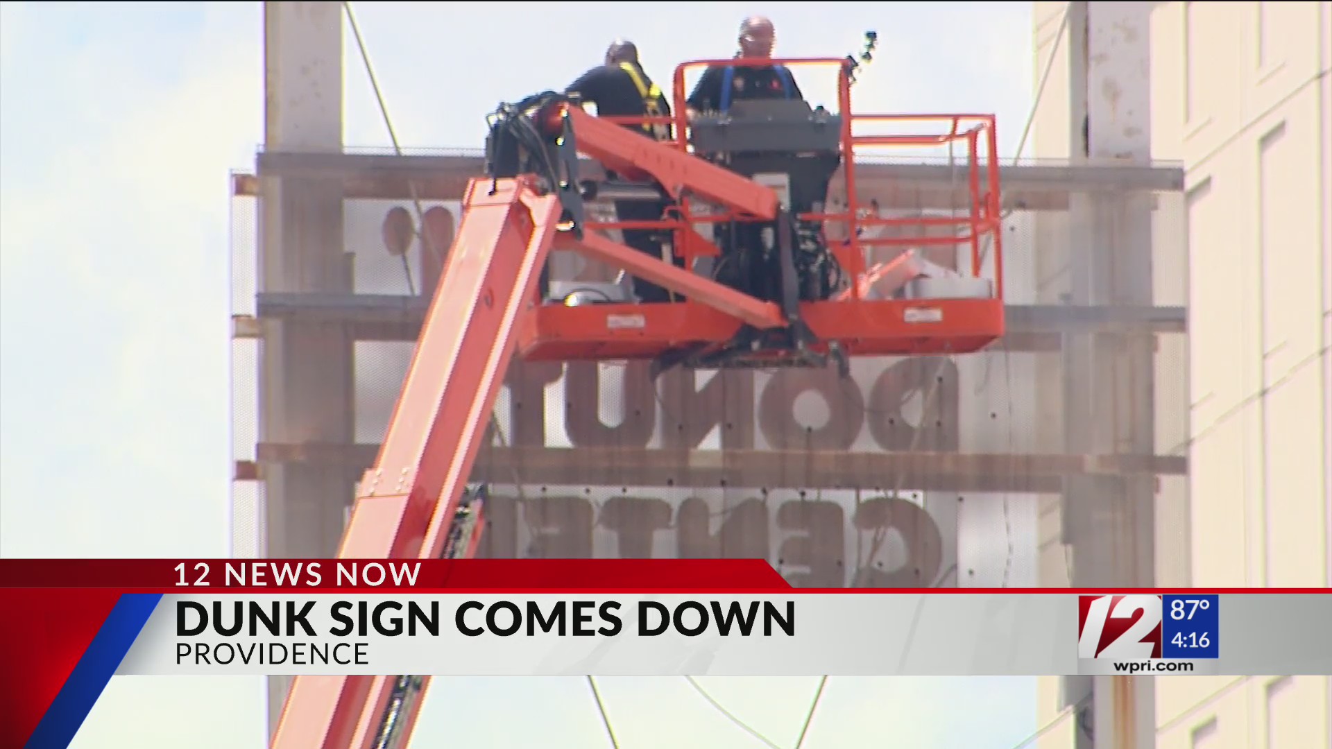 ‘The Dunk’ sign removed to make way for new name – WPRI.com
