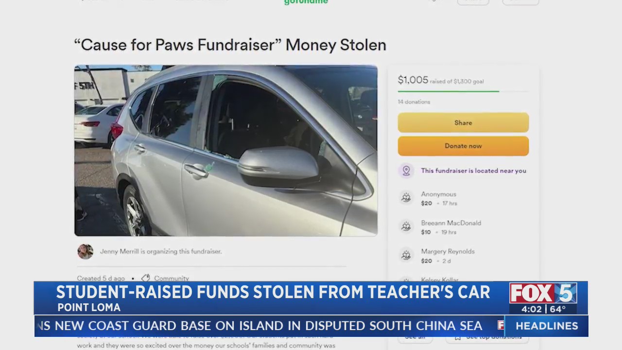 Students’ Donations For Humane Society Stolen In Smash-And-Grab – FOX 5 ...