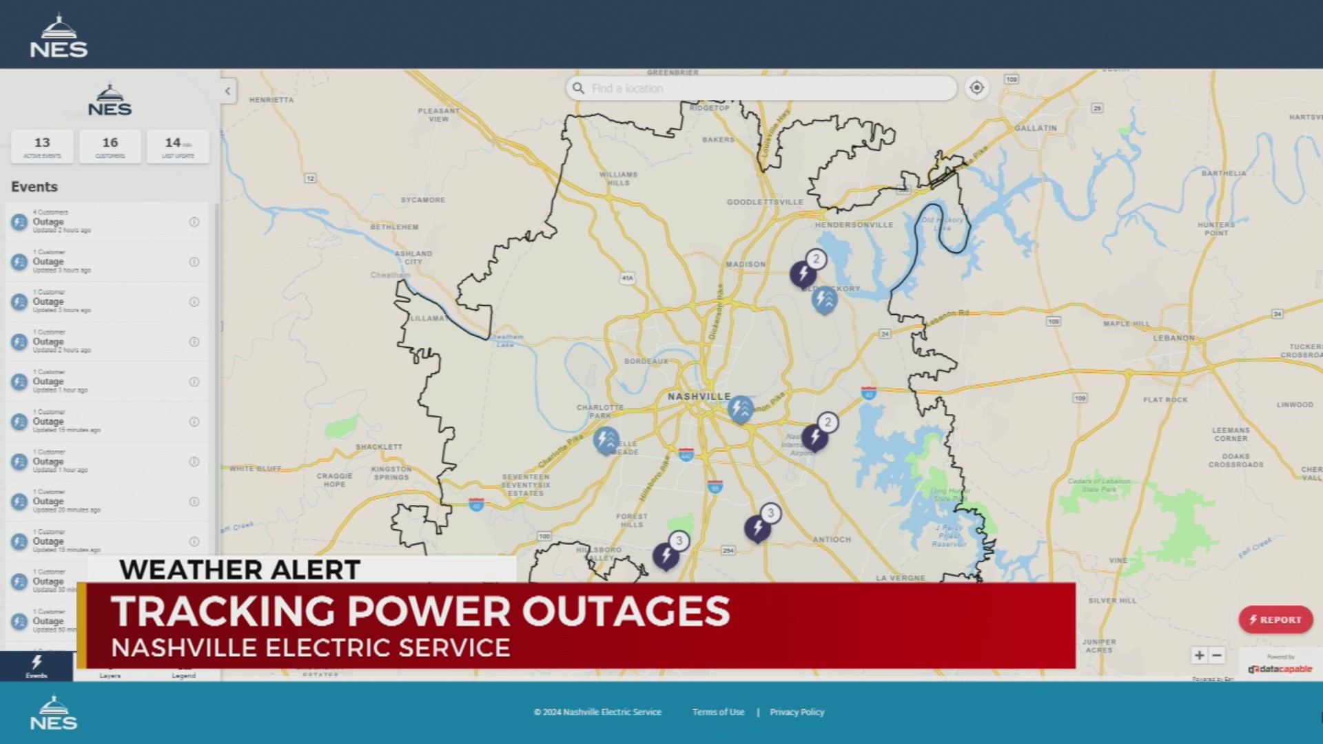 Tracking power outages in Nashville, TN – WKRN News 2