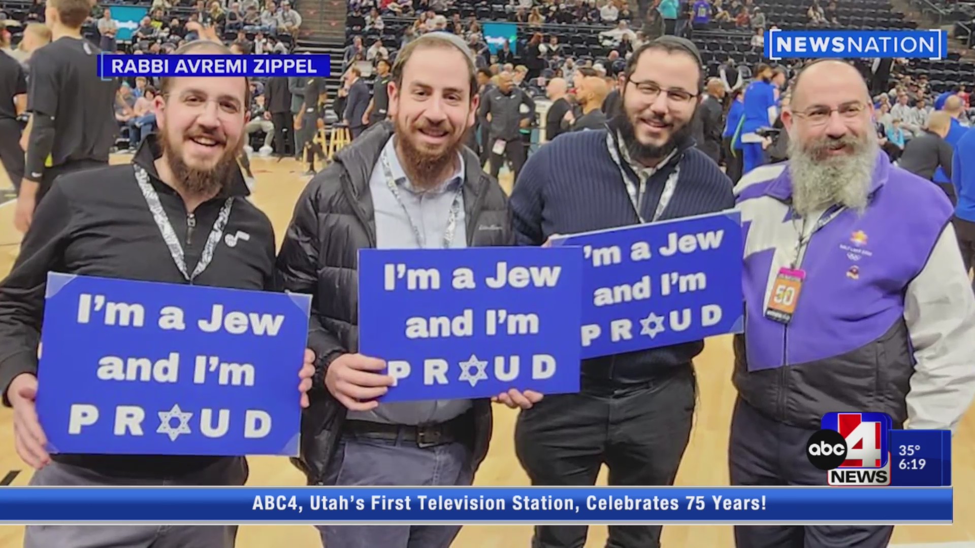Interview with a local Rabbi who held pro-Jewish sign at Utah Jazz game ...