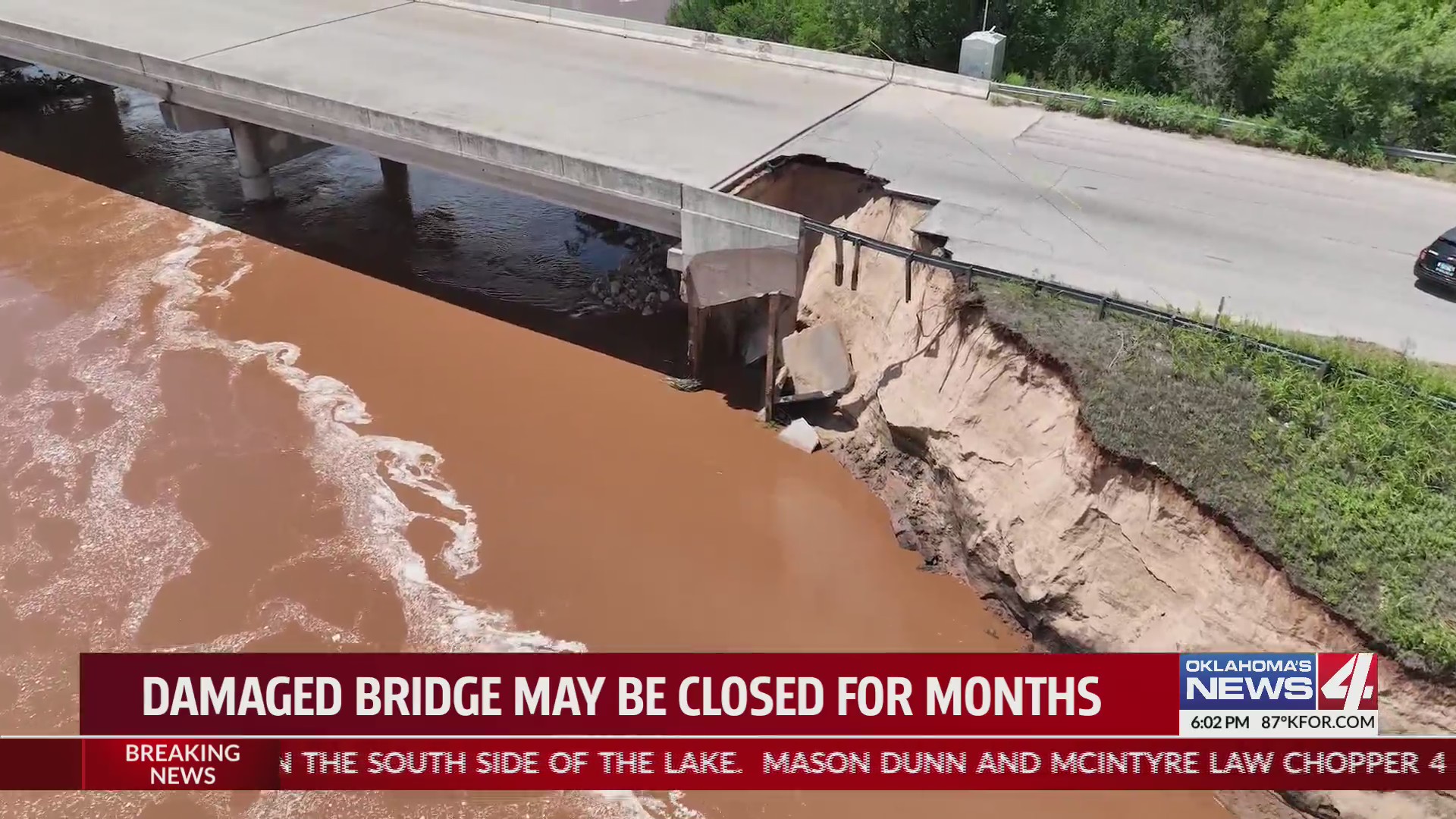 Storm causes major wash out on Oklahoma City bridge – KFOR.com Oklahoma ...