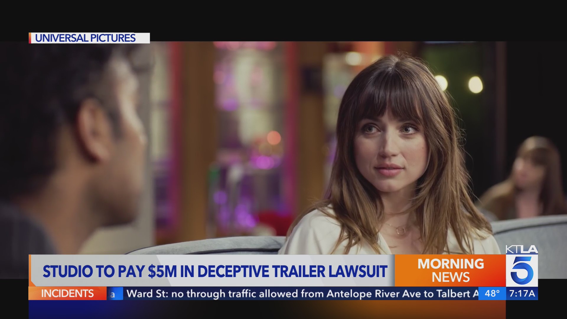 Ana De Armis movie trailer lawsuit means studios could be sued for false advertising – KTLA
