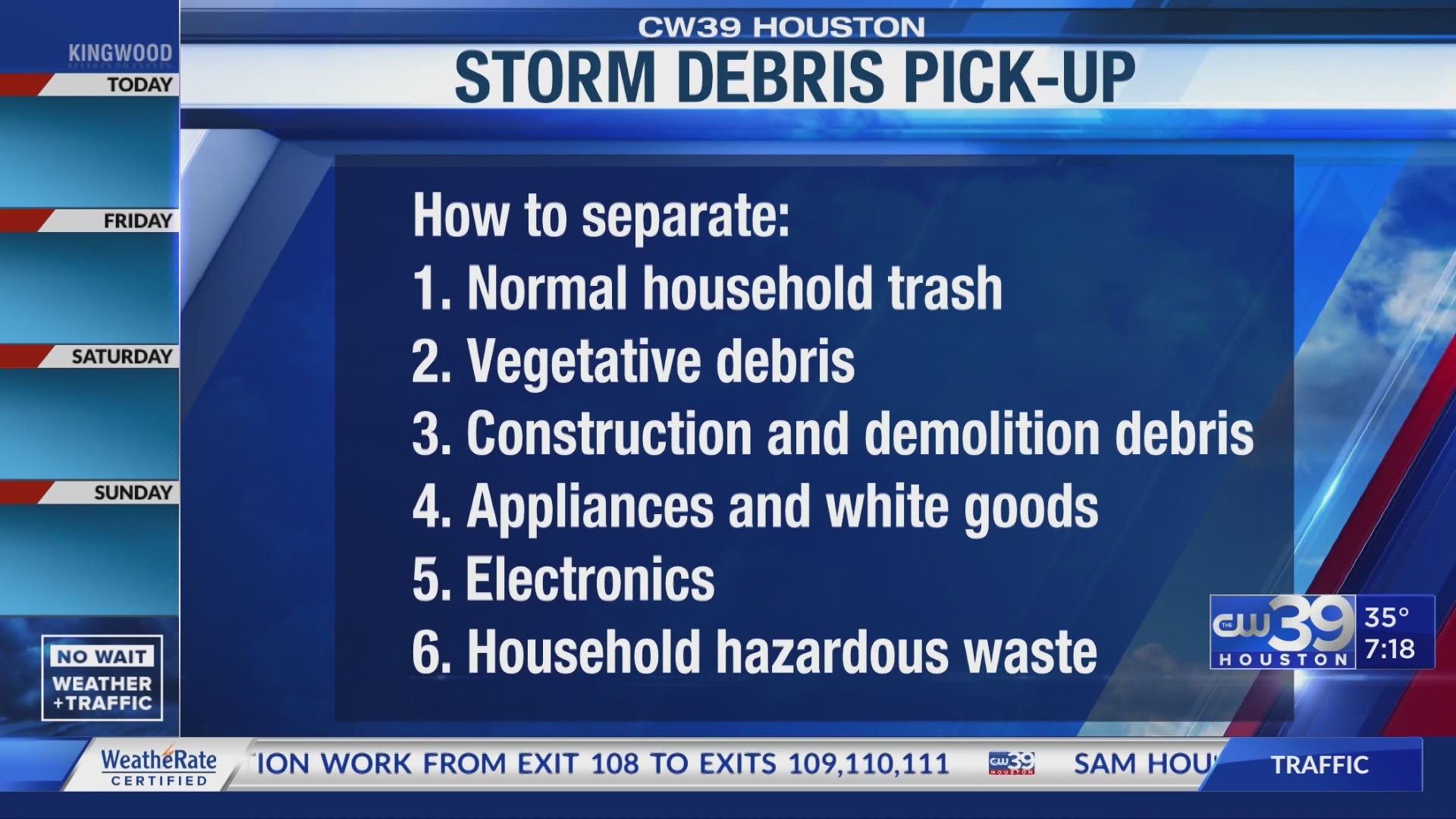 CW39 HOUSTON | How to pick up storm debris after Tuesday’s tornado storms – Carrigan Chauvin ...