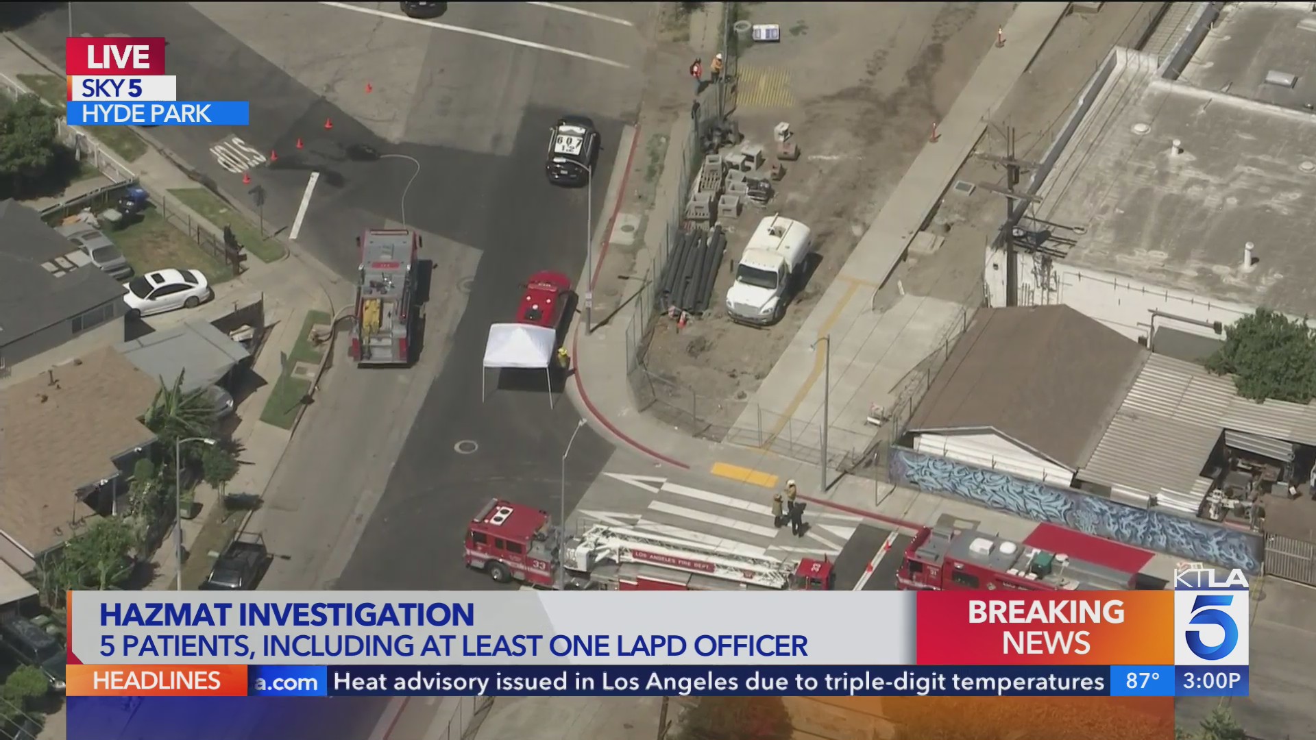 LAPD officers sickened by narcotic during domestic call – KTLA