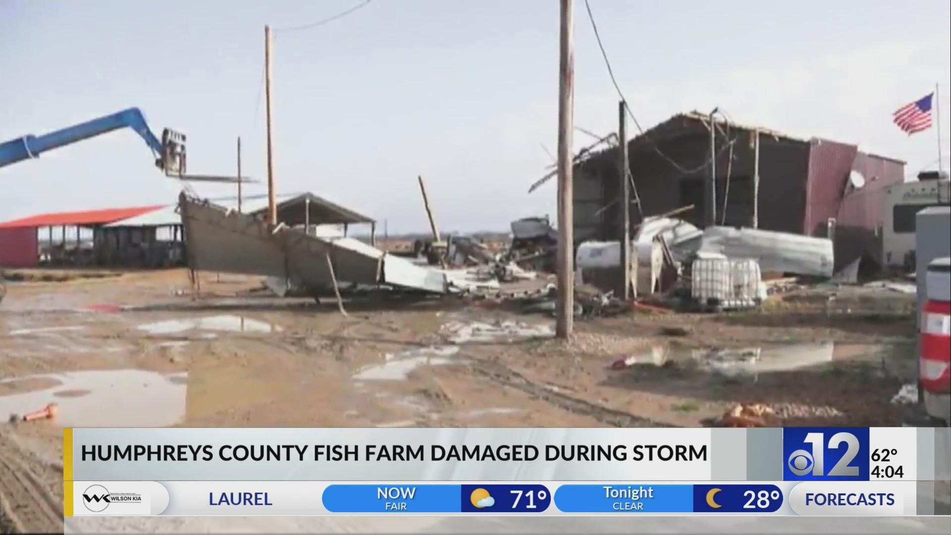 Humphreys County fish farm damaged during storm – WJTV