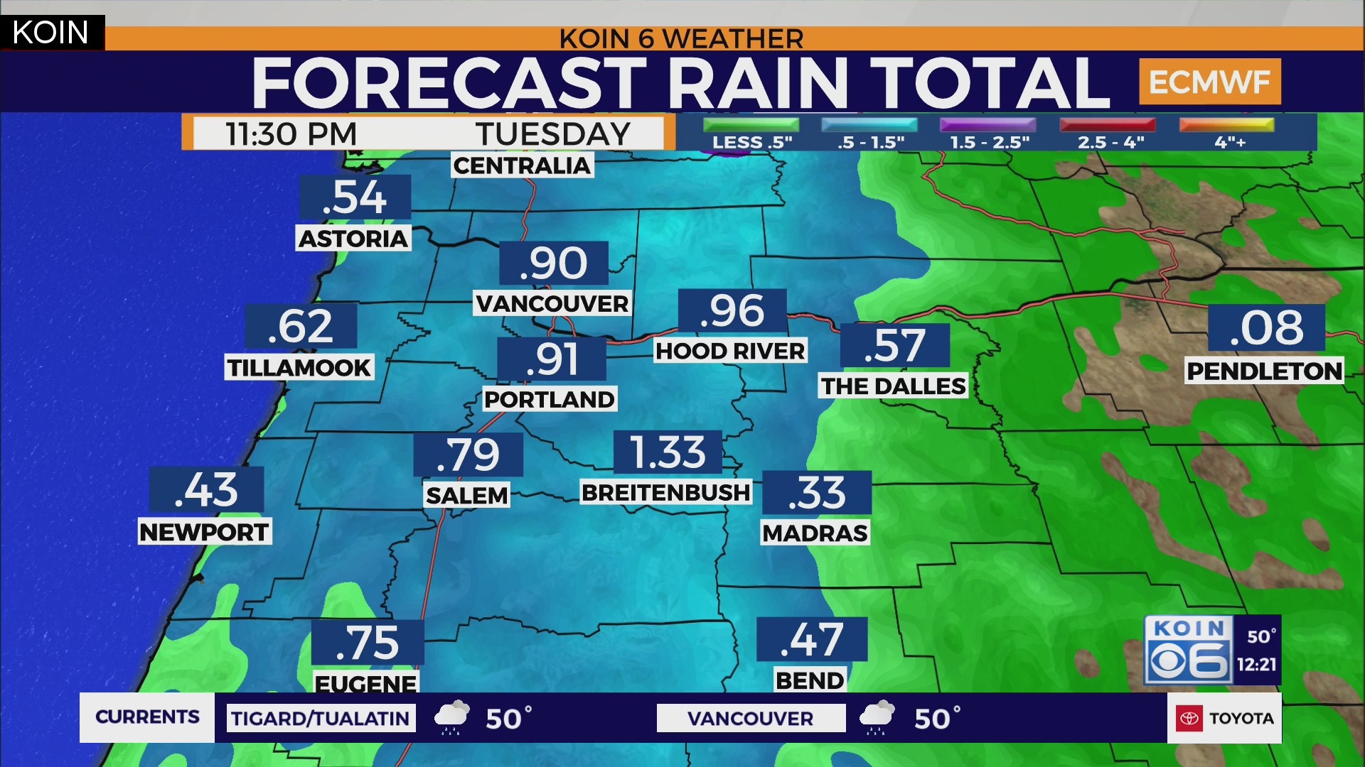 Weather Forecast: High winds, lots of rain slamming into PNW – KOIN.com