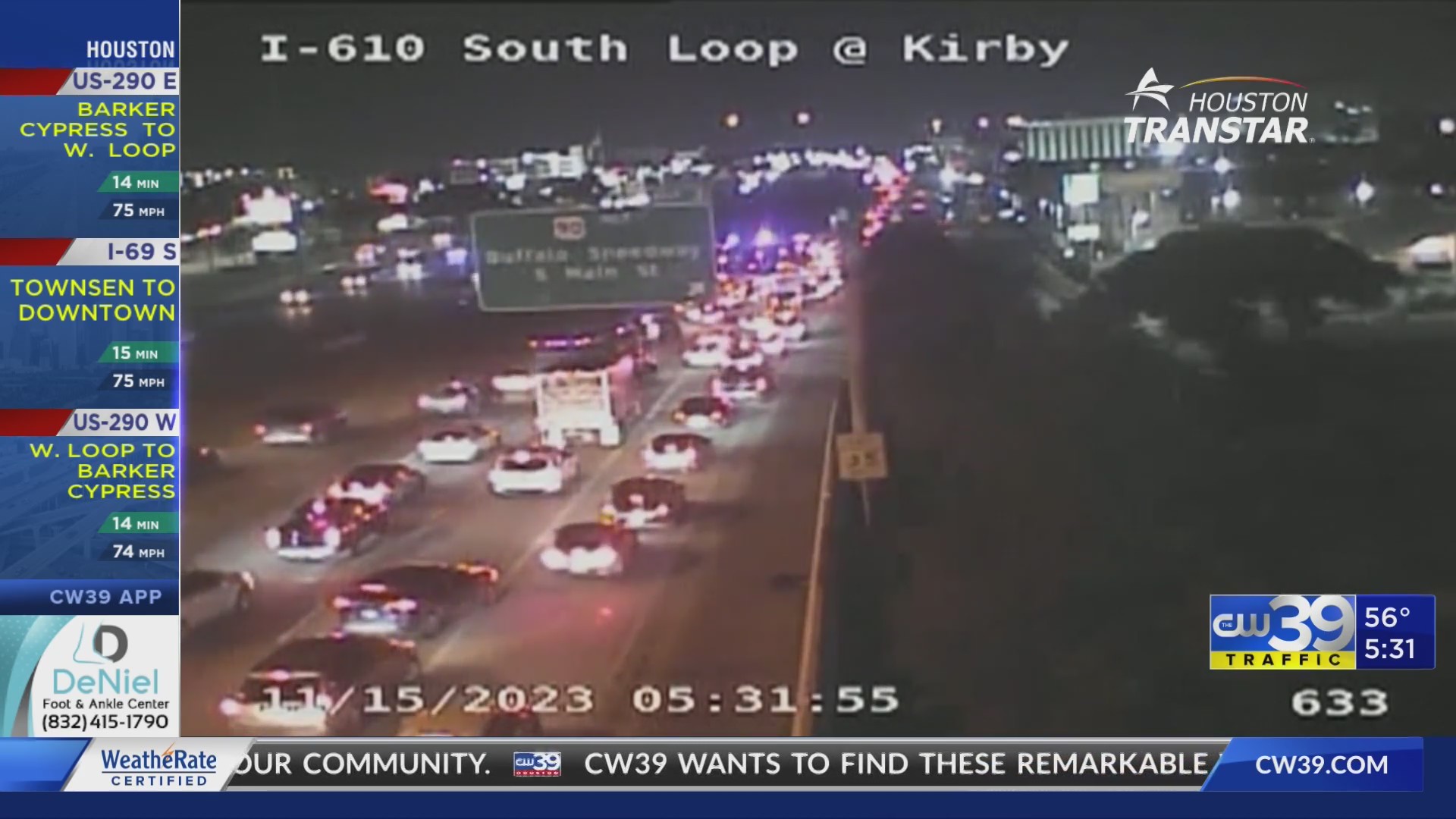 Deadly auto-ped closes South Loop at US-90 Alternate/S. Main | CW39 ...