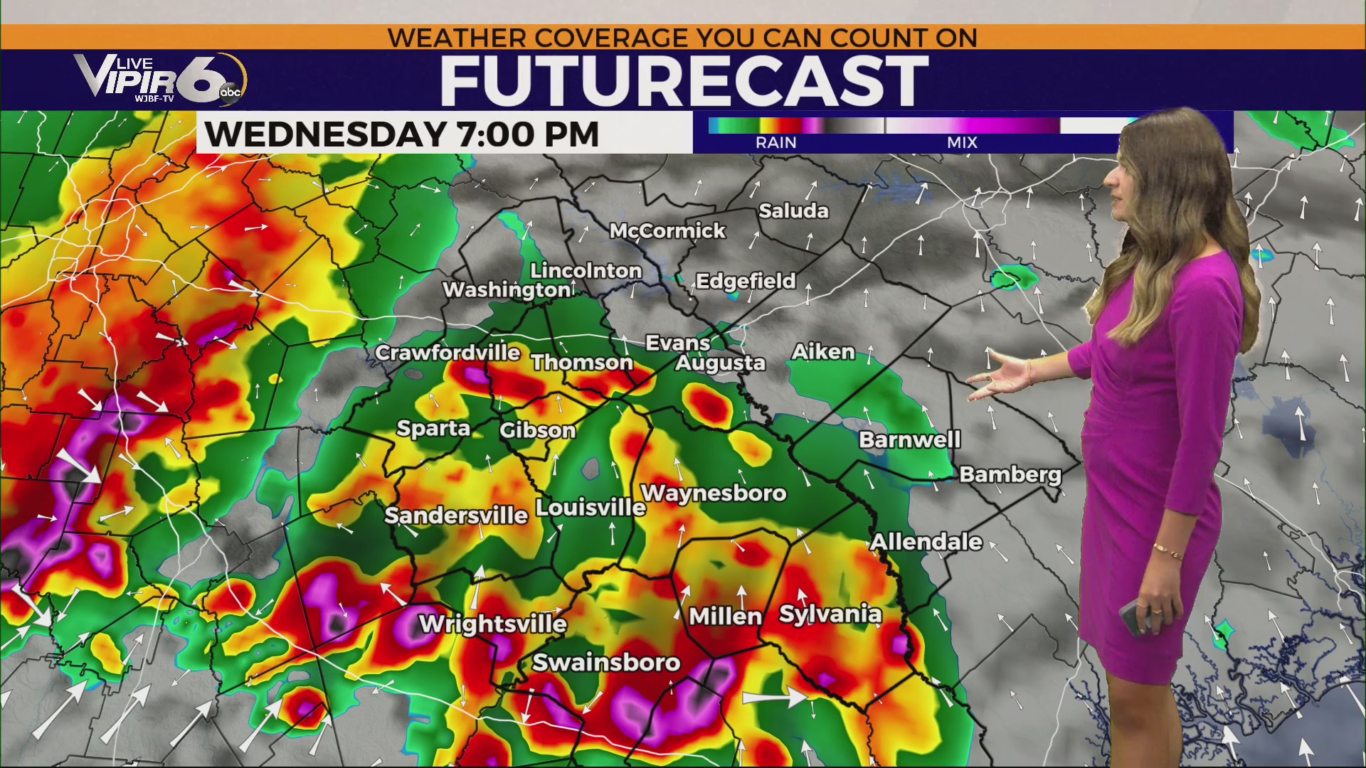 Tracking More Storms….Vipir 6 Alert Day Tuesday PM – Wednesday – WJBF