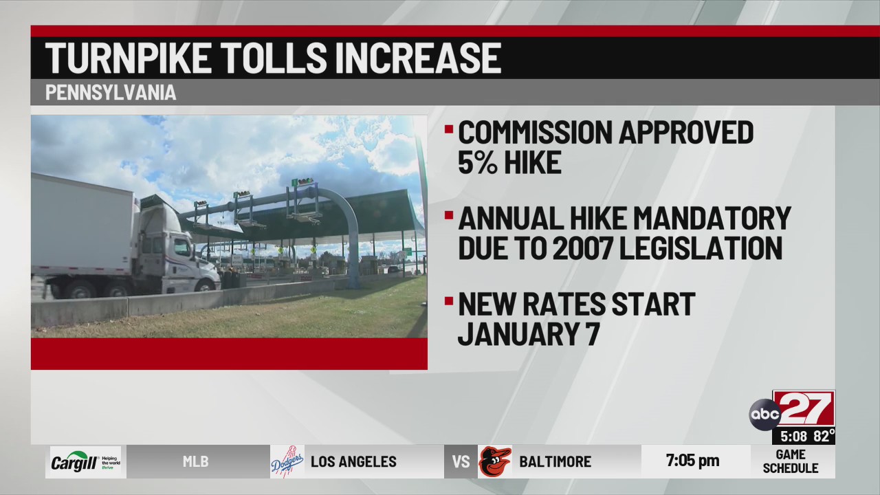Pennsylvania Turnpike Tolls Increase – ABC27