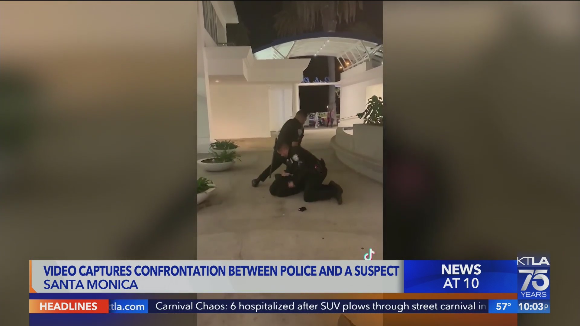 Video captures confrontation between Santa Monica Police and suspect – KTLA