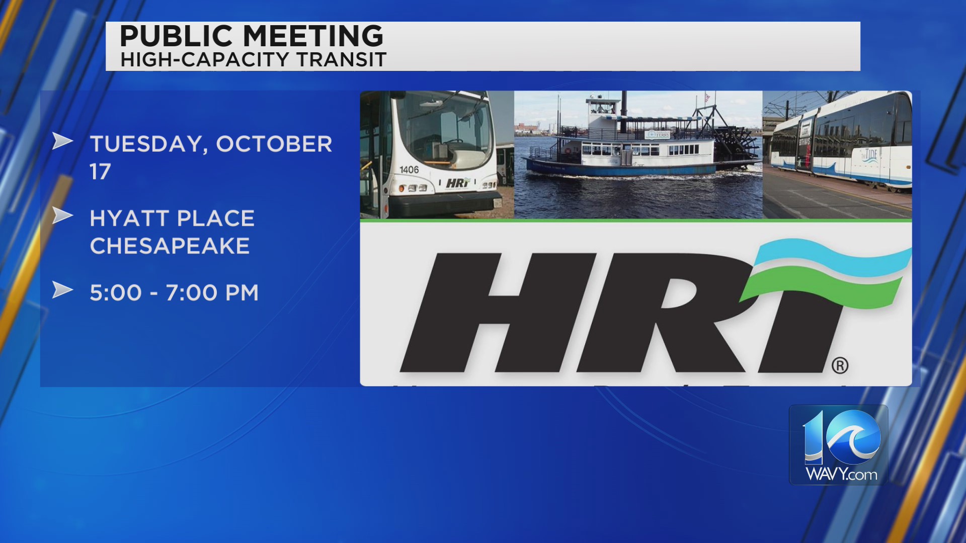 HRT, Chesapeake explore high-capacity transit – WAVY.com