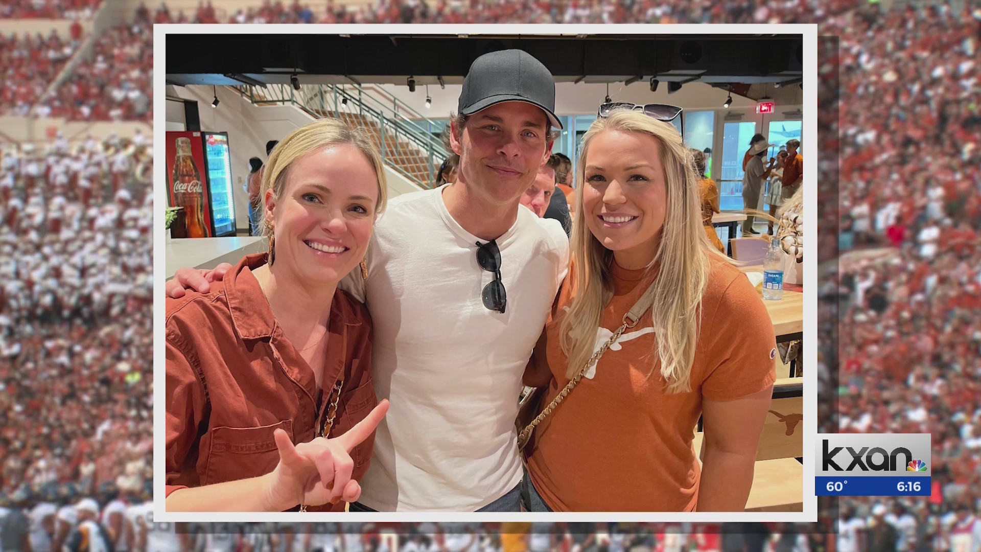 KXAN’s Erica Brennes and Kristen Currie meet James Marsden at UT game ...