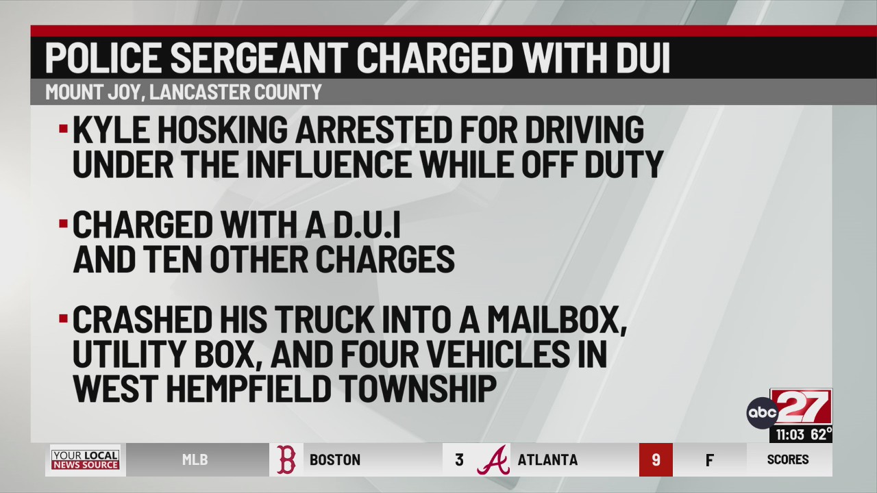 Off-duty Lancaster County officer charged with DUI – ABC27