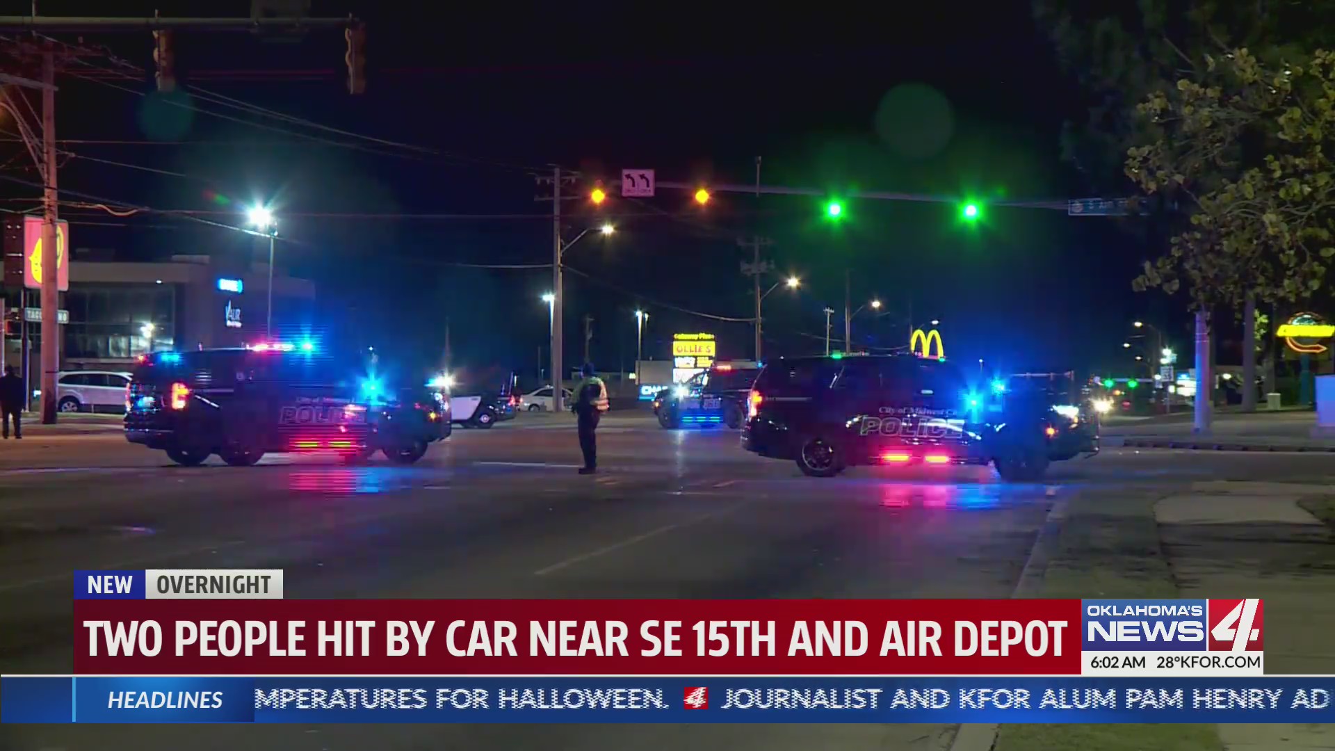 Two people hit by car near SE 15th and Air Depot – KFOR.com Oklahoma City