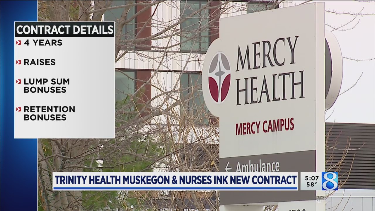 Trinity Health Muskegon and nurses ink new contract – WOODTV.com