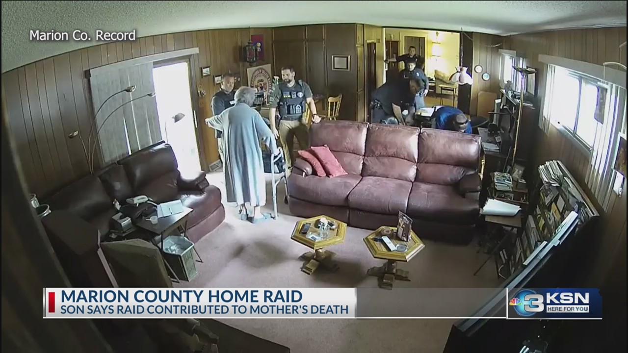 Video shows raid on home of 98-year-old Marion newspaper co-owner – KSN-TV