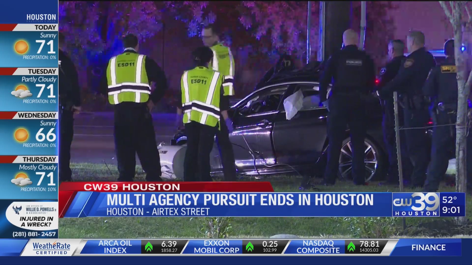 Multi-agency pursuit ends in north Houston – CW39 Houston
