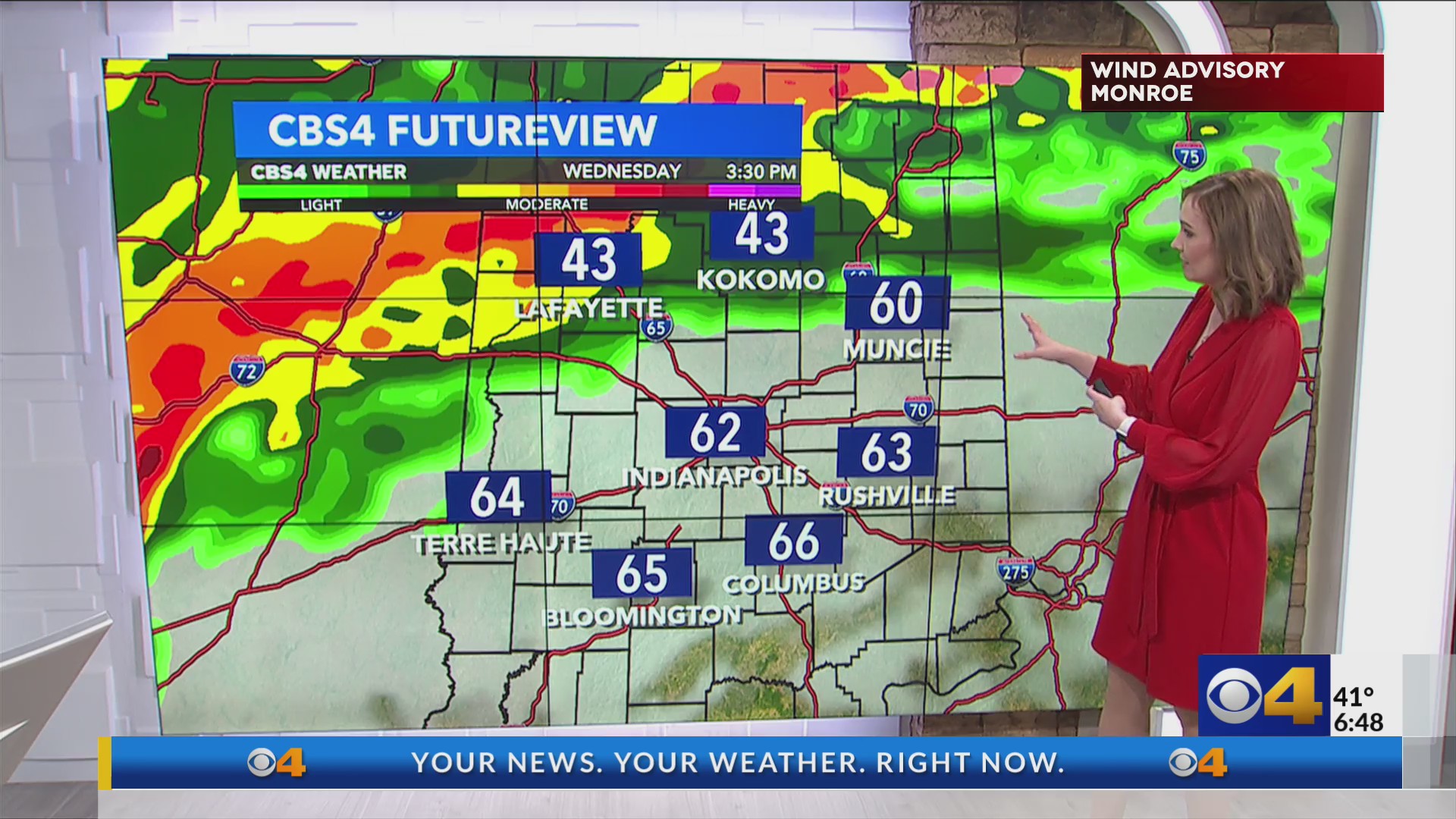 Windy, wet and very mild Wednesday; stormy at times – WTTV CBS4Indy