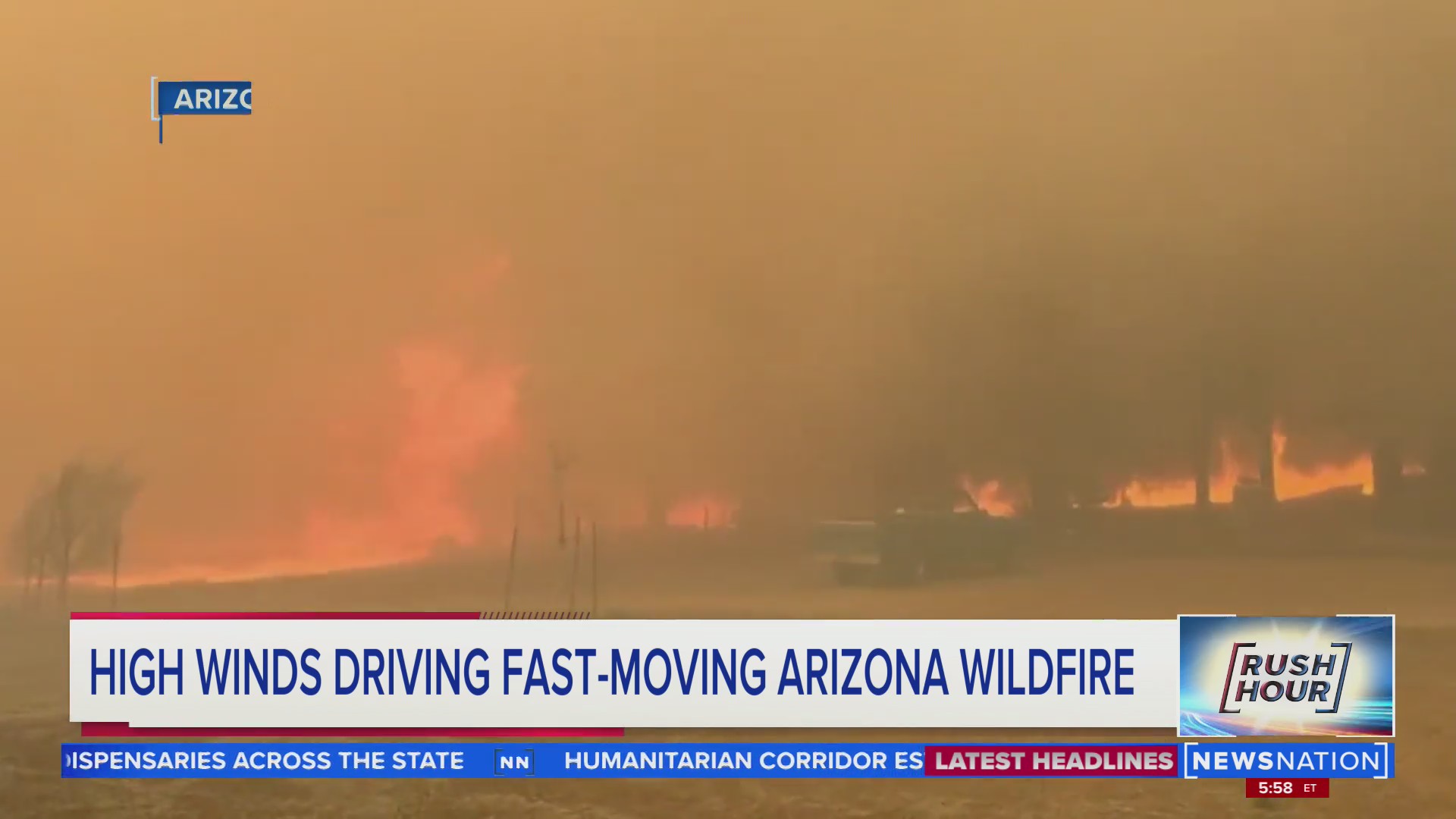 Wildfire continues to batter Arizona | Rush Hour – NewsNation