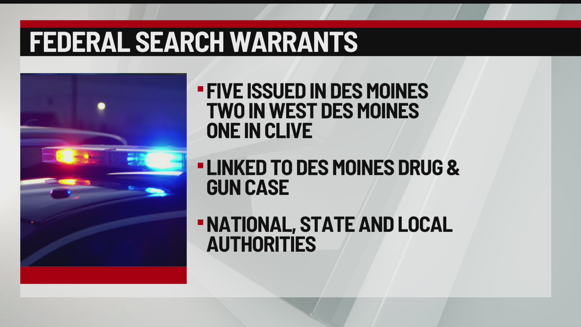 Federal search warrants linked to Des Moines drug & gun case executed ...