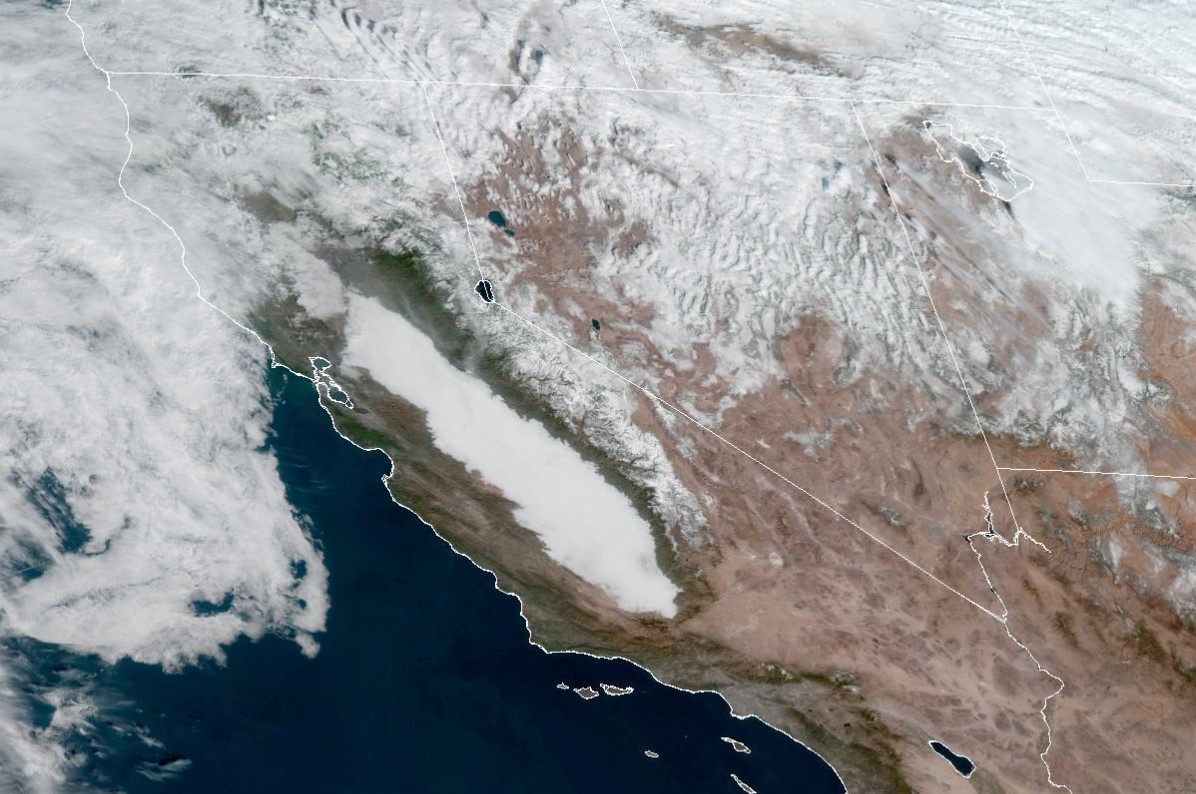 Satellite View of Central Valley Fog – FOX40