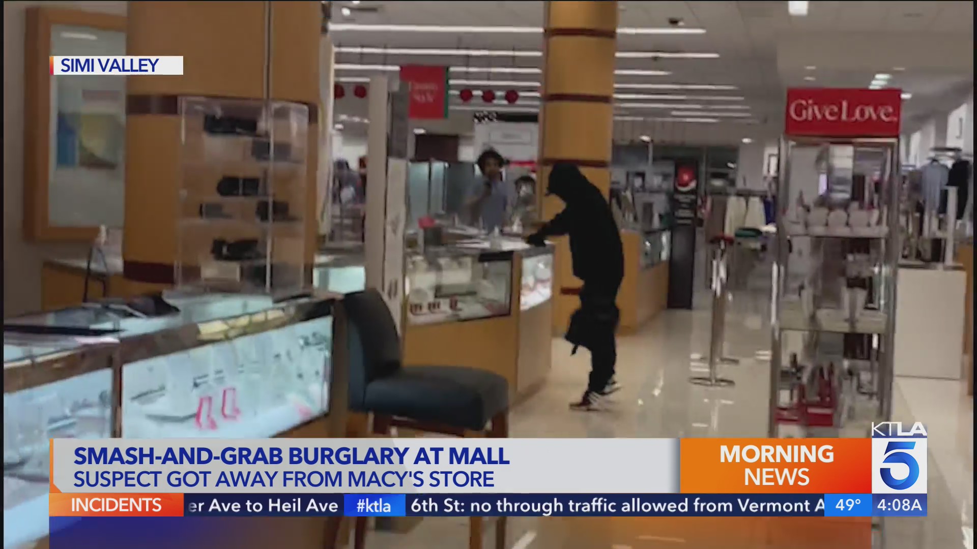 Police search for smash-and-grab burglary suspect at Simi Valley mall ...