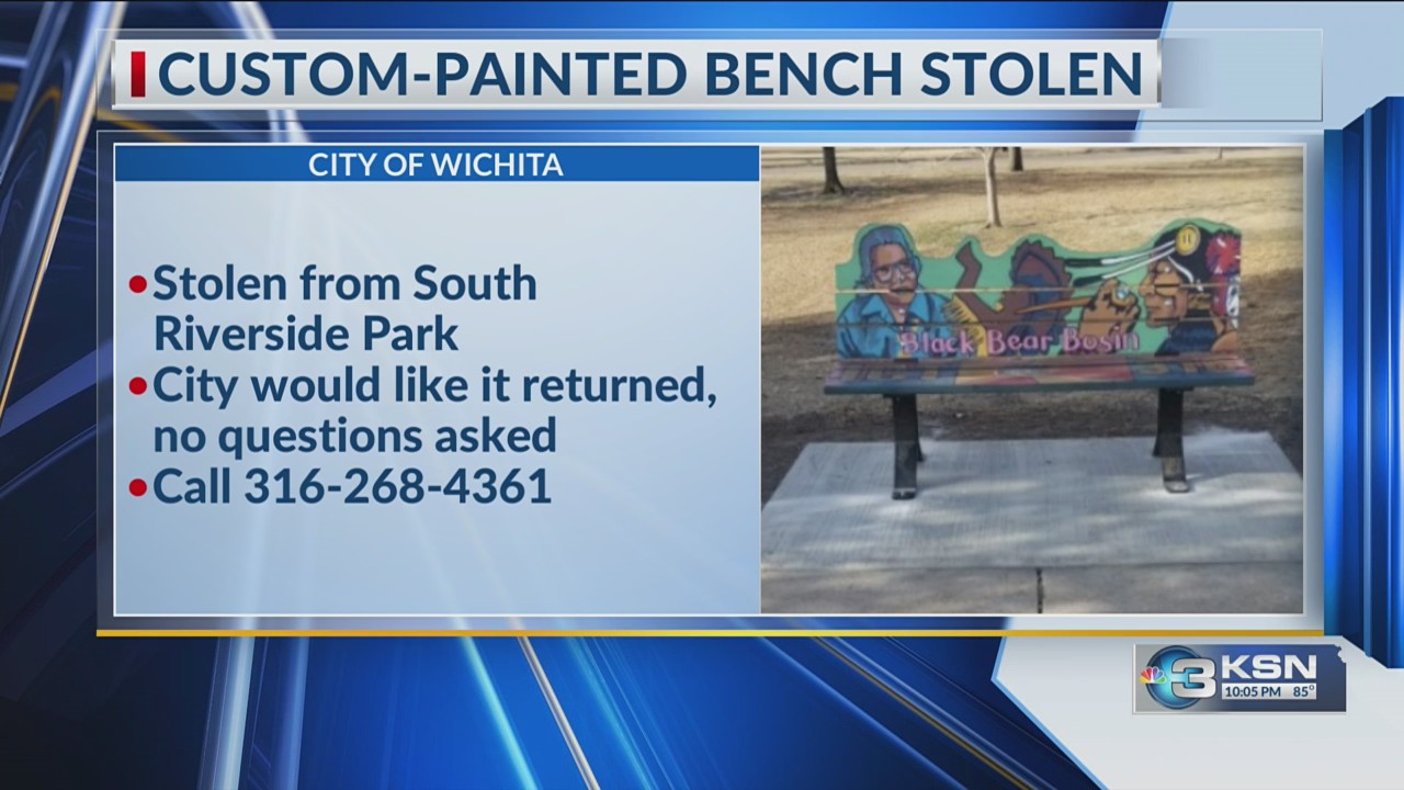 Custom art bench at Riverside Park stolen, WPD investigating – KSN-TV