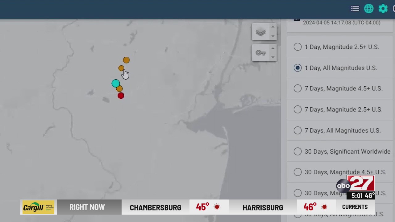 Earthquake felt in Pennsylvania – ABC27 Earthquake felt in Pennsylvania – ABC27