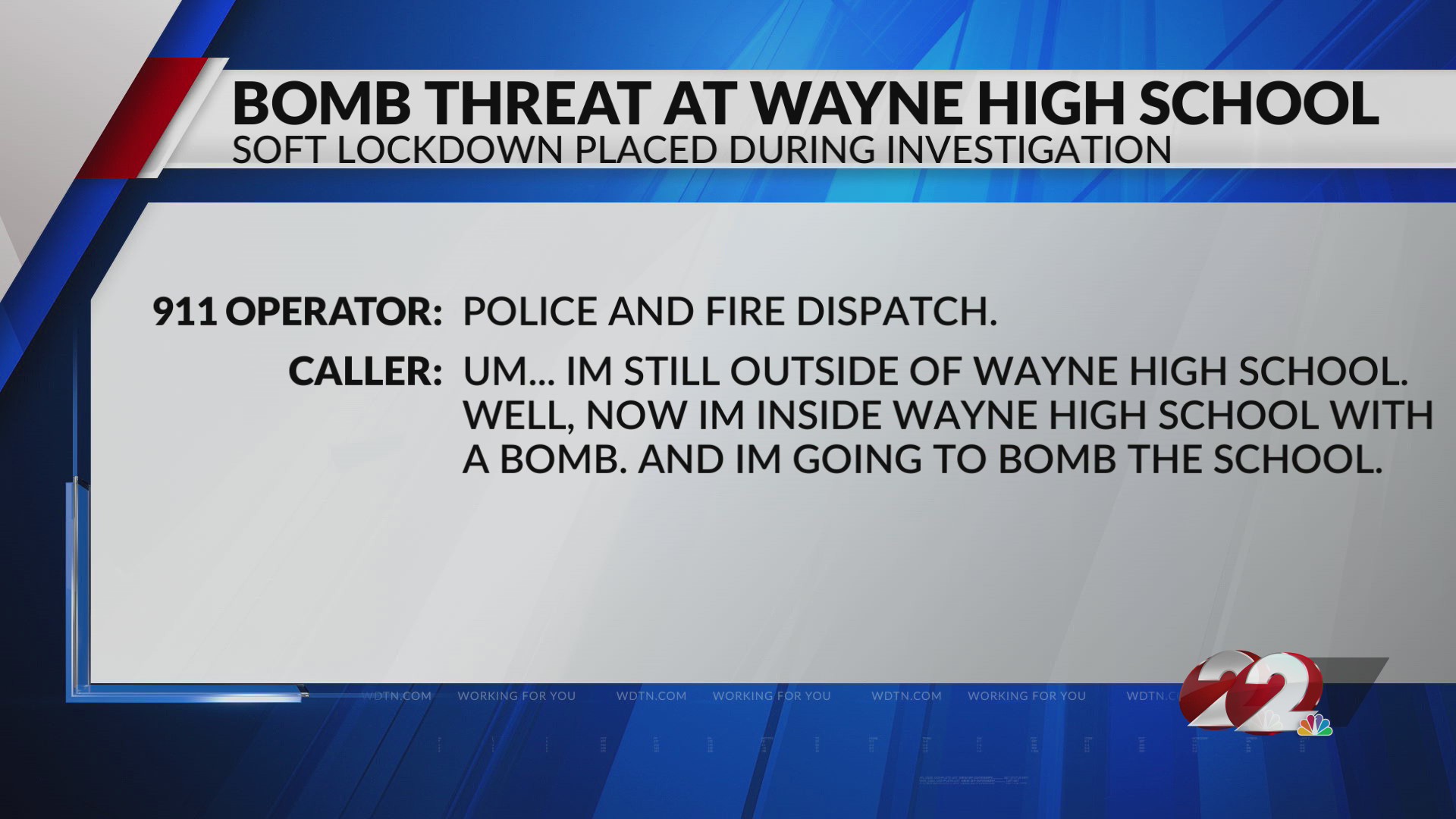 Reported armed robbery turns into bomb threat at Wayne High School ...