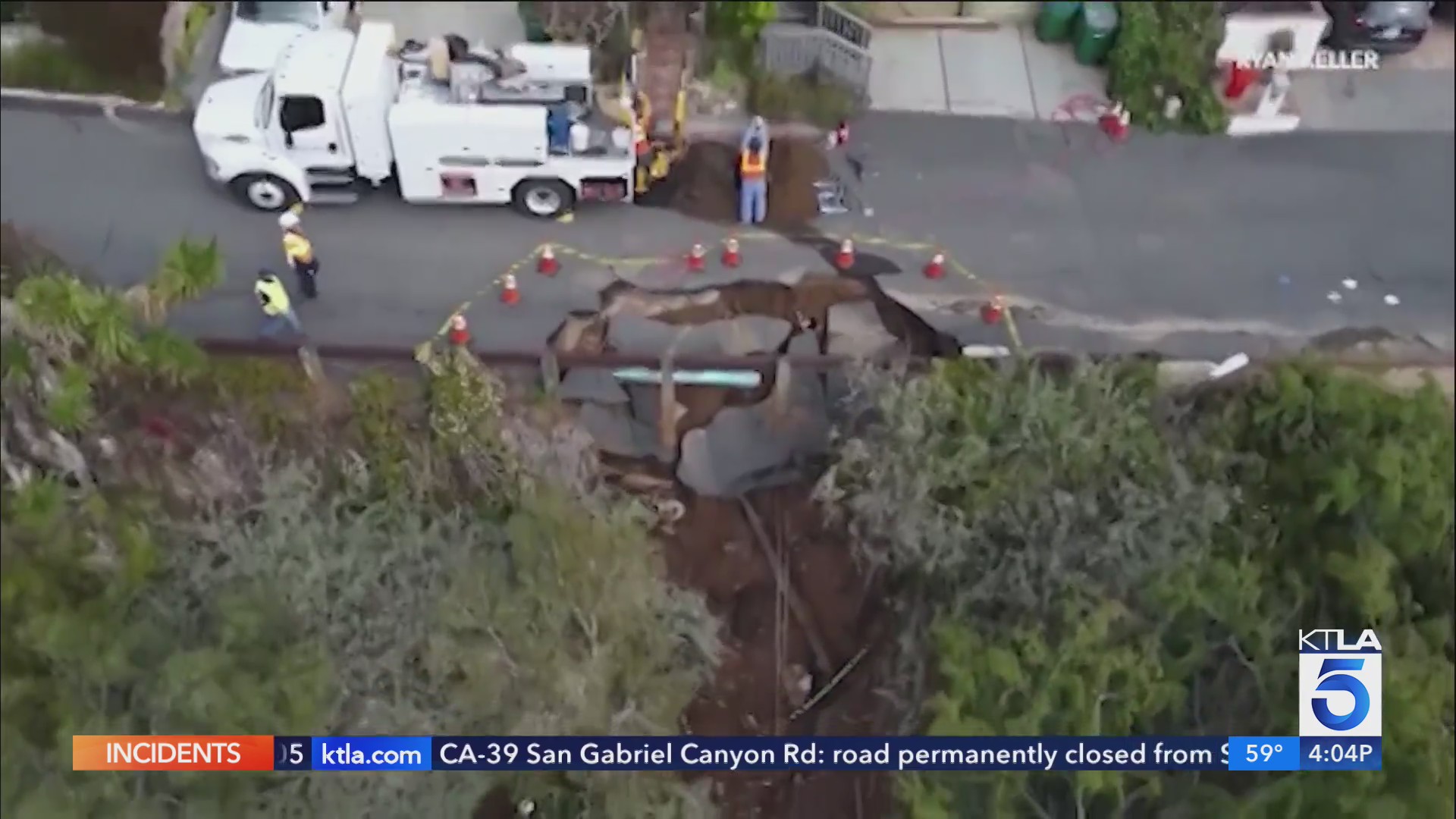 Water main rupture creates sinkhole, leads to gas leak in Laguna Beach ...