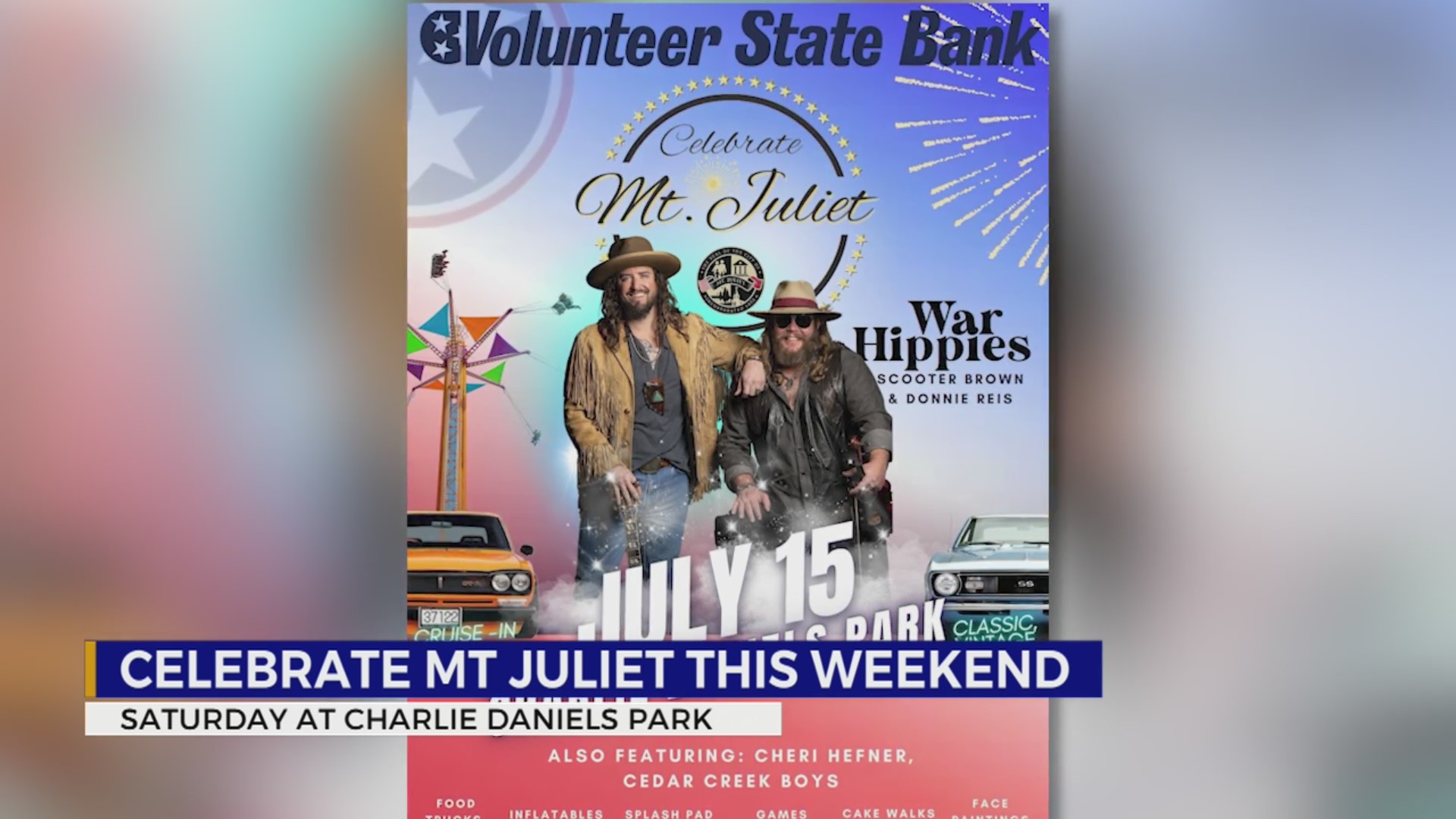 Celebrate Mt. Juliet event taking place at Charlie Daniels Park – WKRN ...