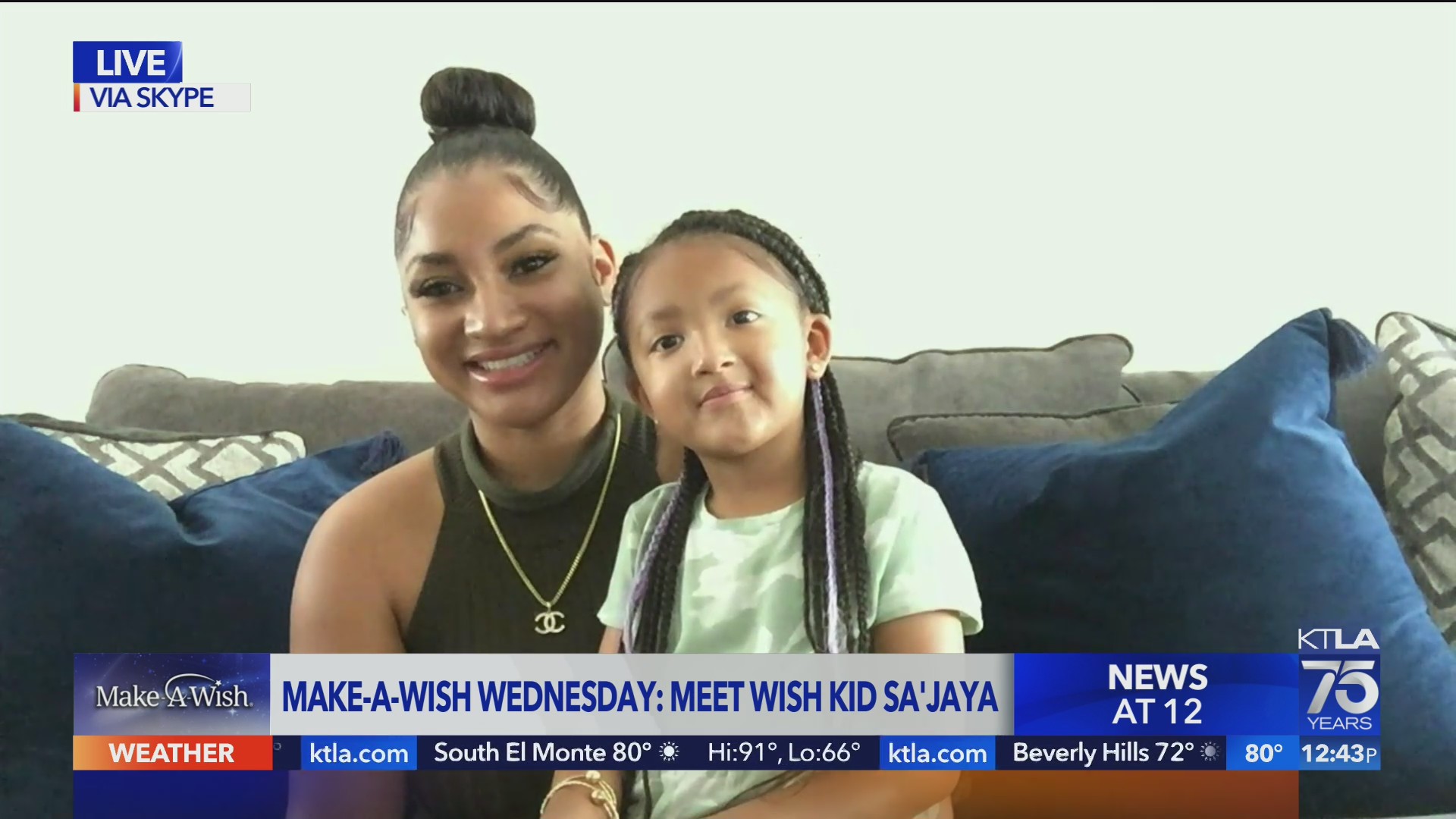 Make-A-Wish Wednesday: Meet wish kid Sa’Jaya – KTLA