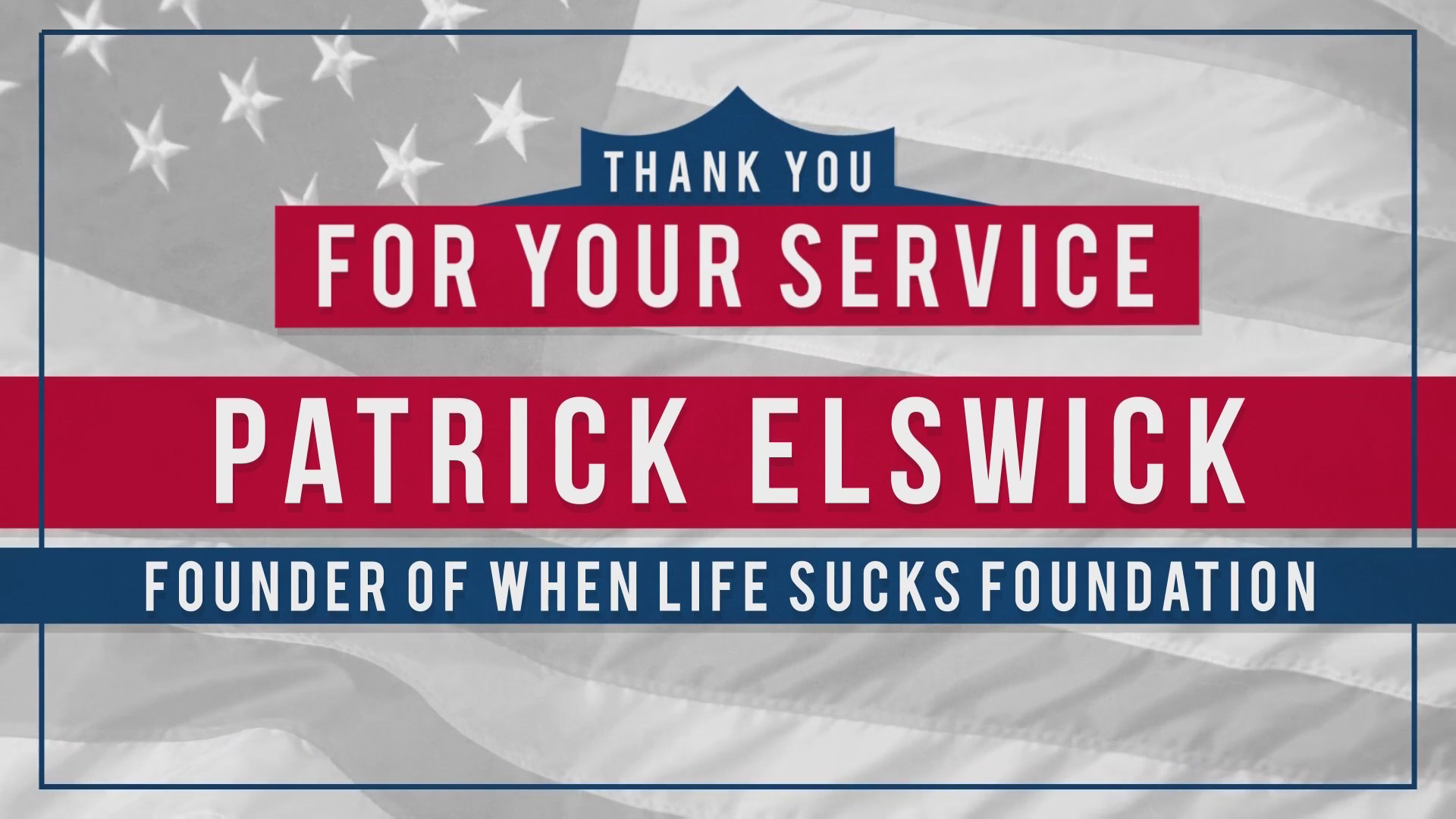 Thank you for your service Patrick Elswick – WSPA 7NEWS