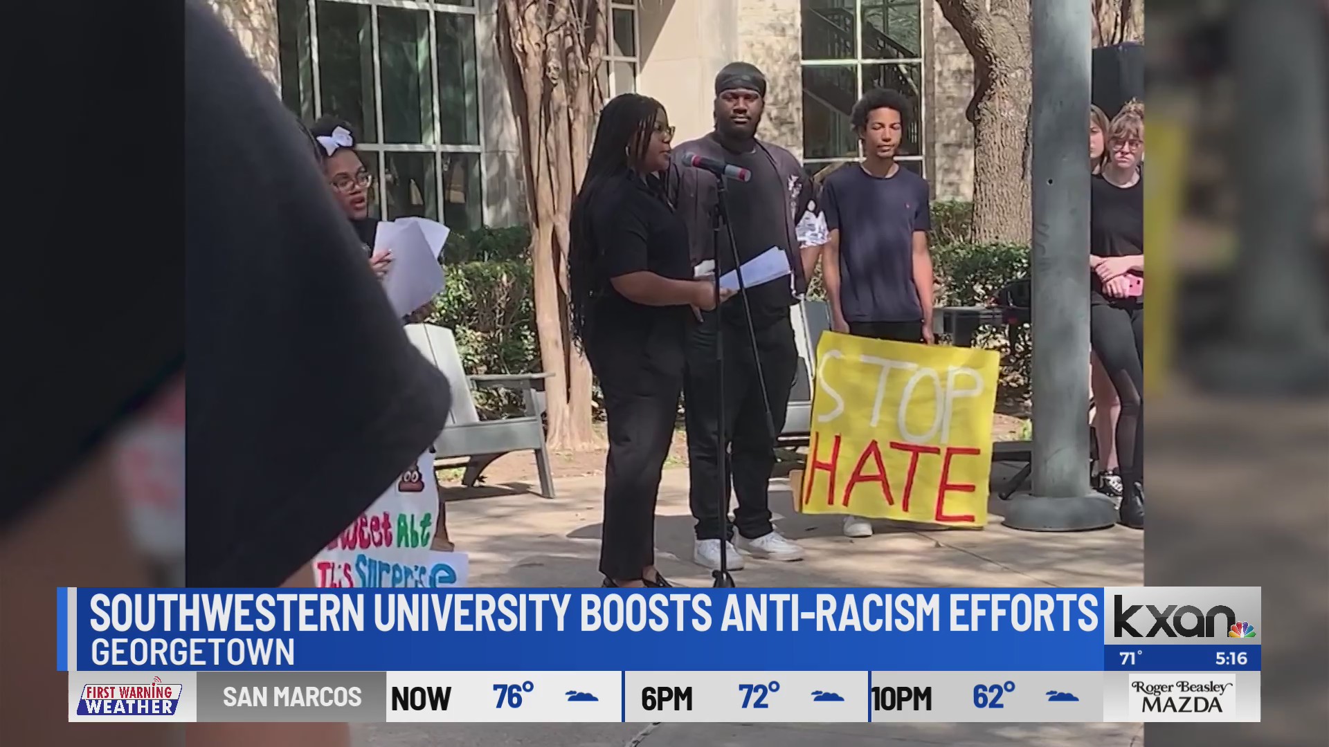 Racial slur on Georgetown campus sparks student protest – KXAN Austin