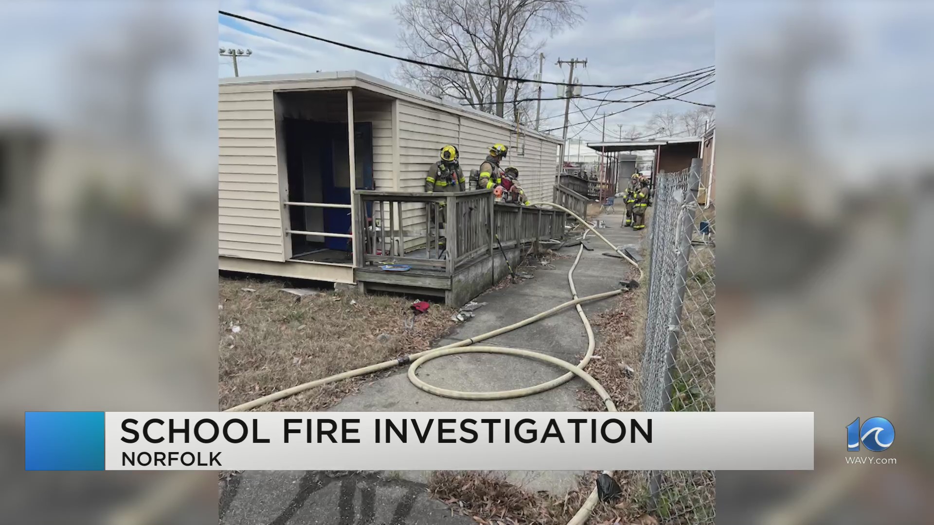 Vacant portable classroom catches fire at Tidewater Park Elementary ...