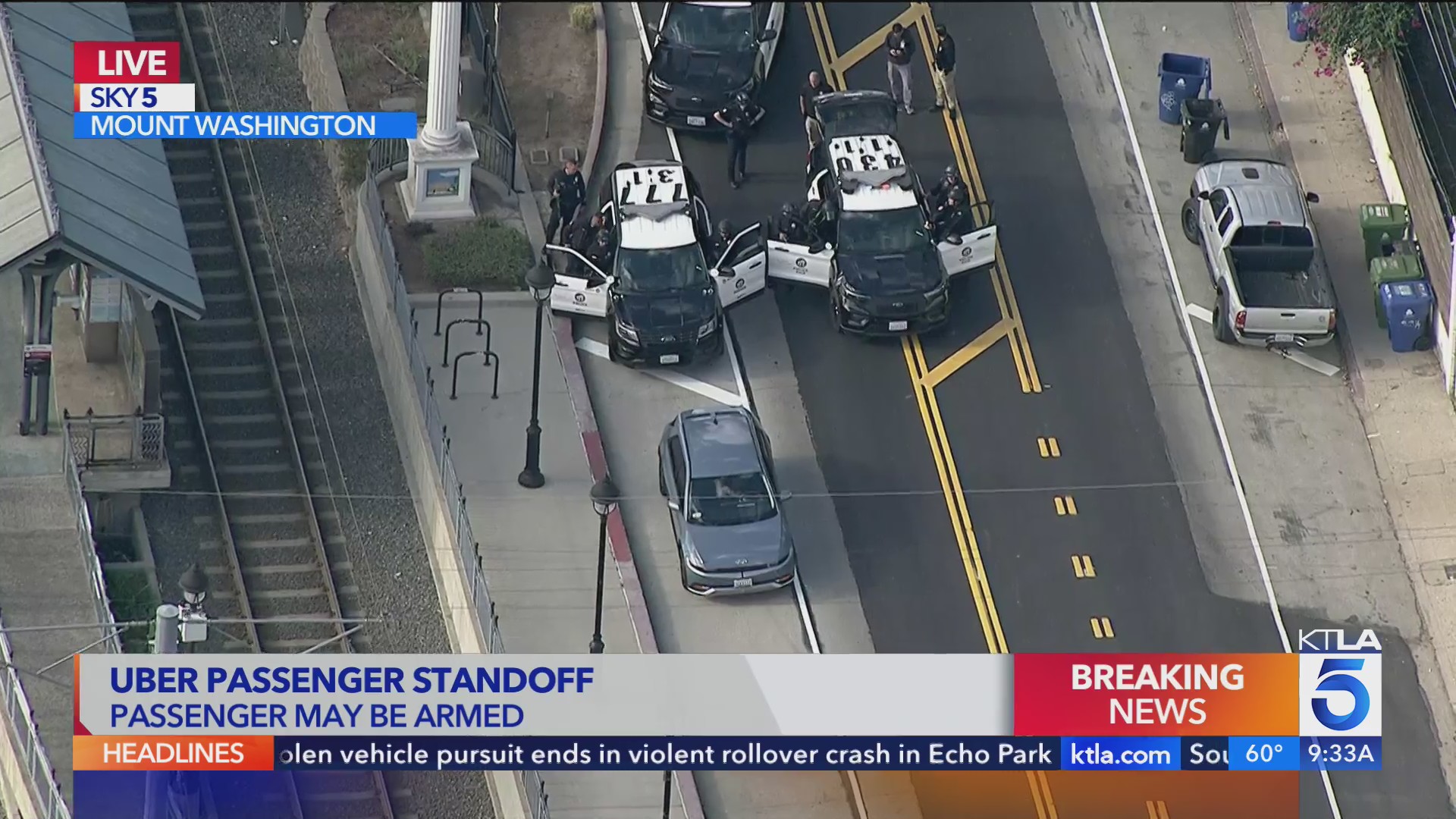 Police standoff underway with Uber passenger armed with a gun – KTLA