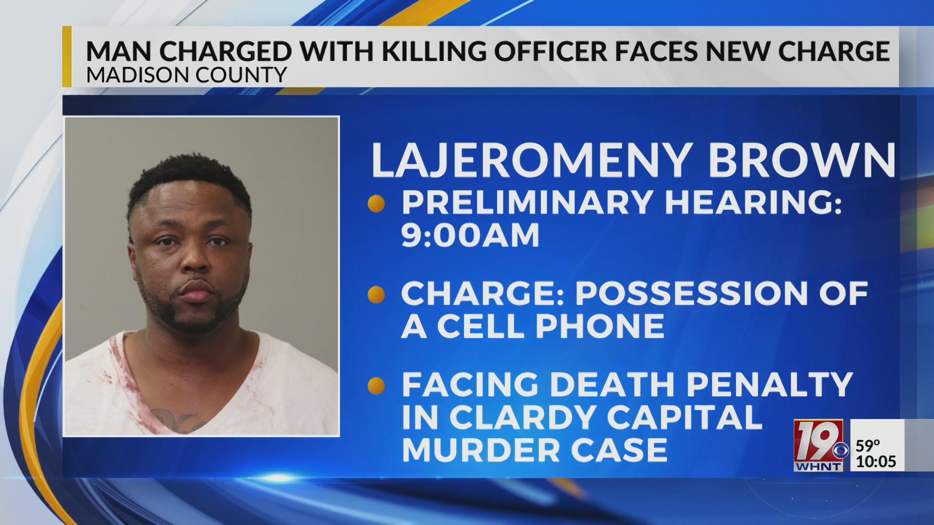 Capital Murder Suspect Facing New Charge | April 10, 2023 | News 19 at 10 p.m. – WHNT.com