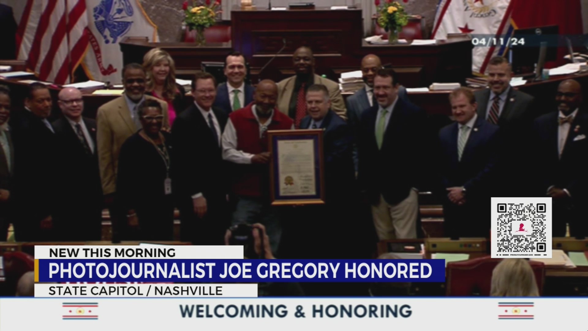 News 2 photojournalist Joe Gregory honored at State Capitol – WKRN News 2