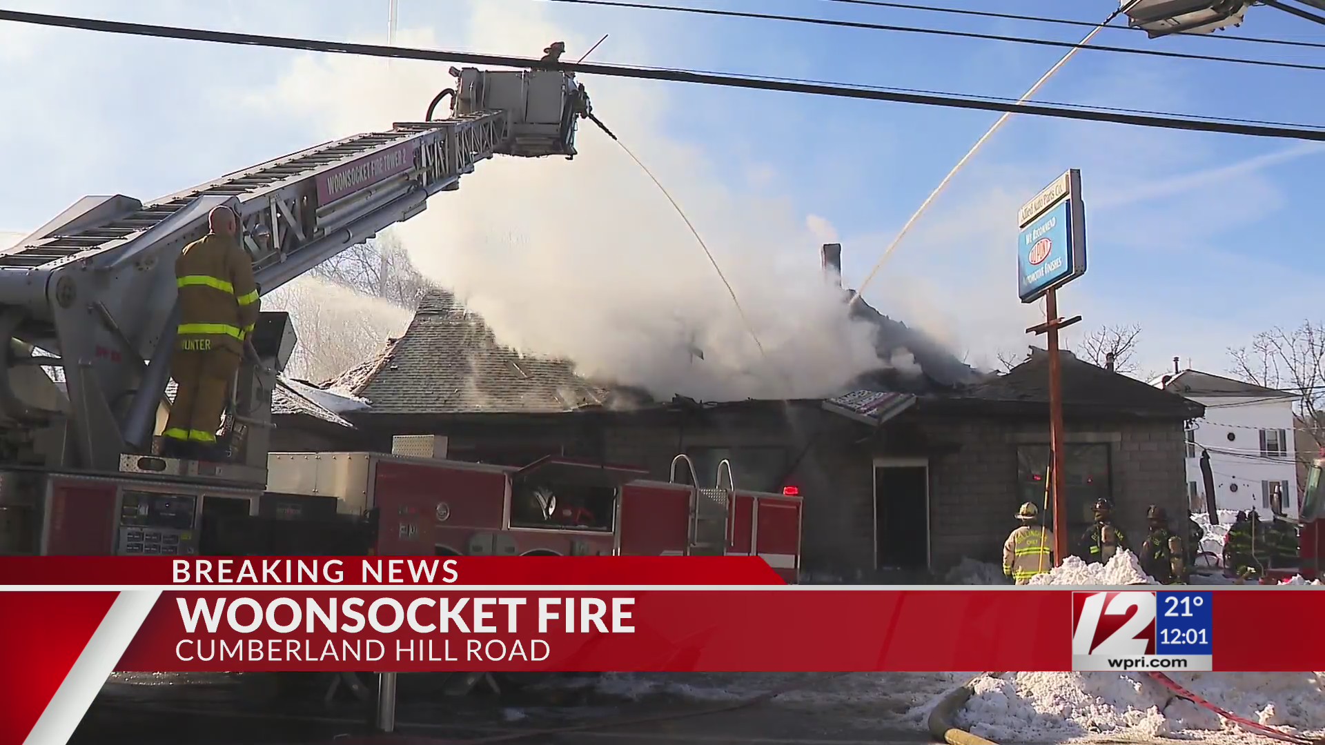 Crews respond to fire at Woonsocket business – WPRI.com
