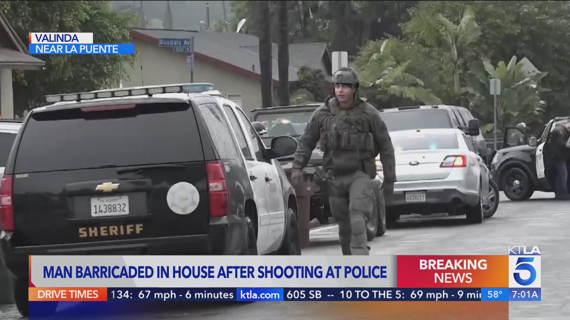 Standoff continues with man accused of shooting at deputies in San ...