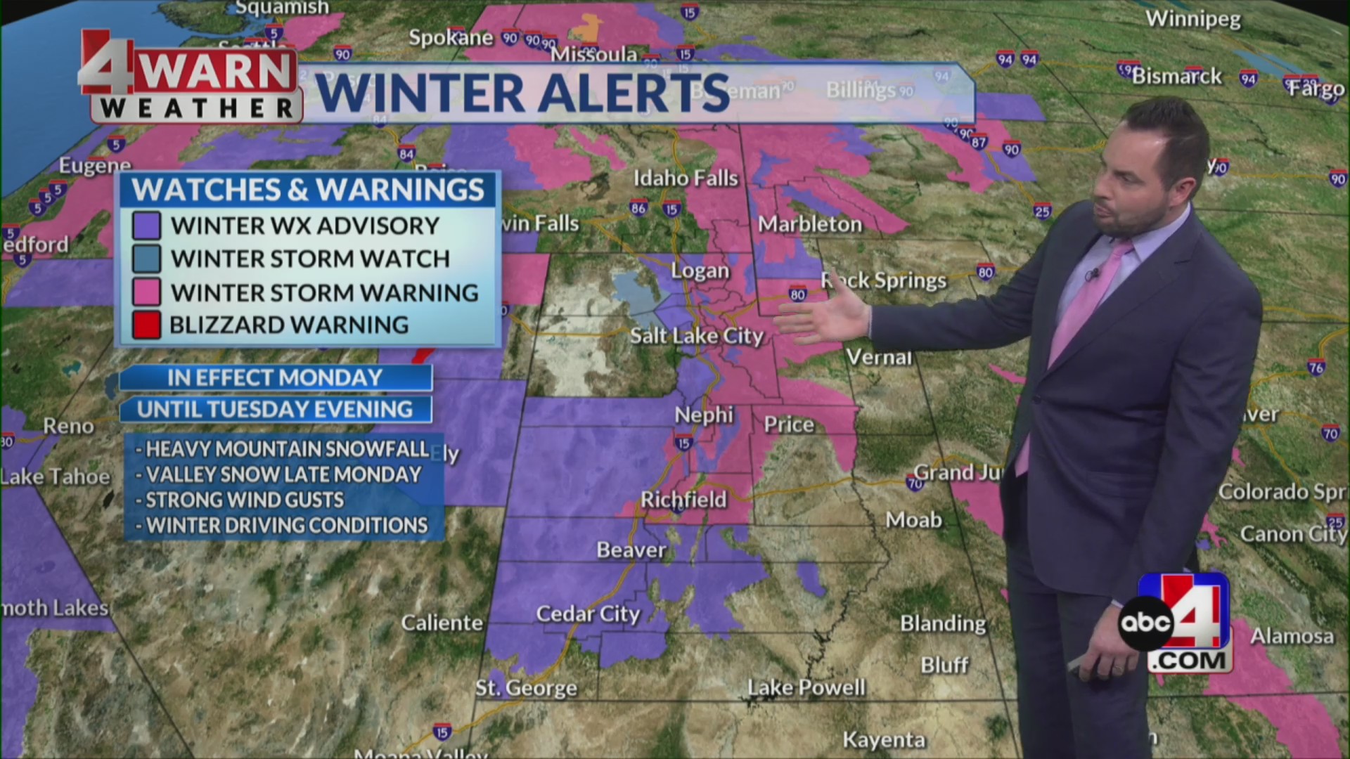 Risk of thunderstorms as a cold front moves through the state – ABC4 Utah