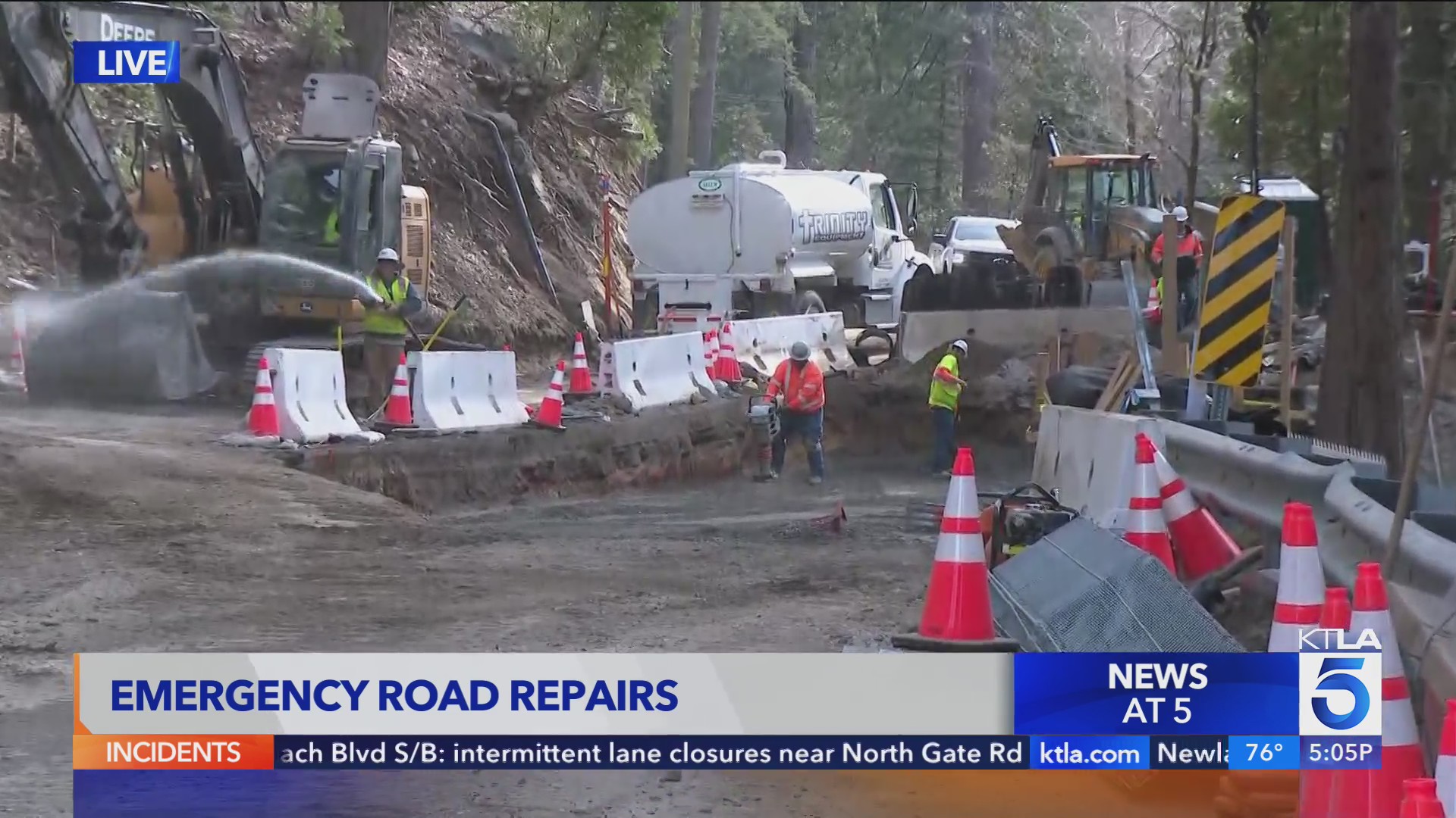 Major San Bernardino Mountain road under emergency repair due to winter ...
