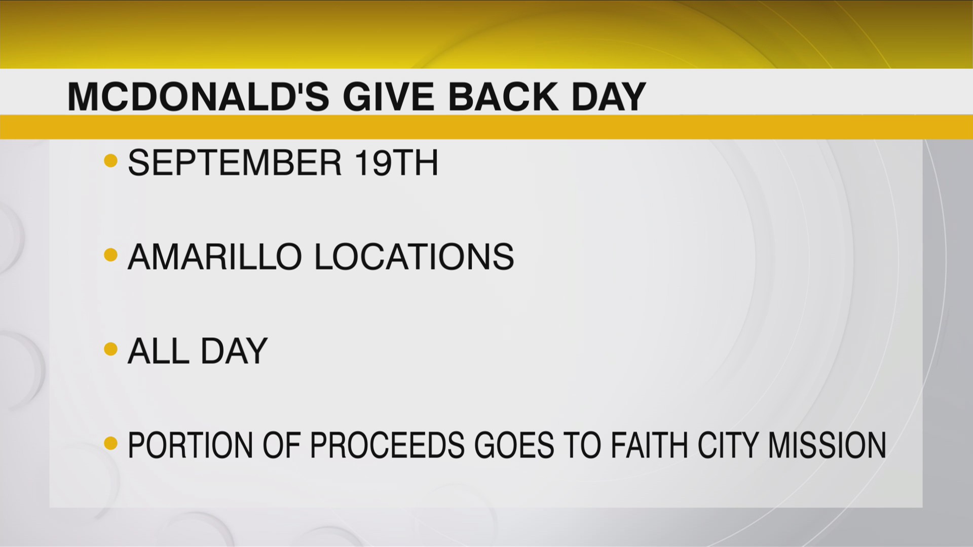 McDonald’s Hosting “Give Back Day” Benefitting Local Organization ...