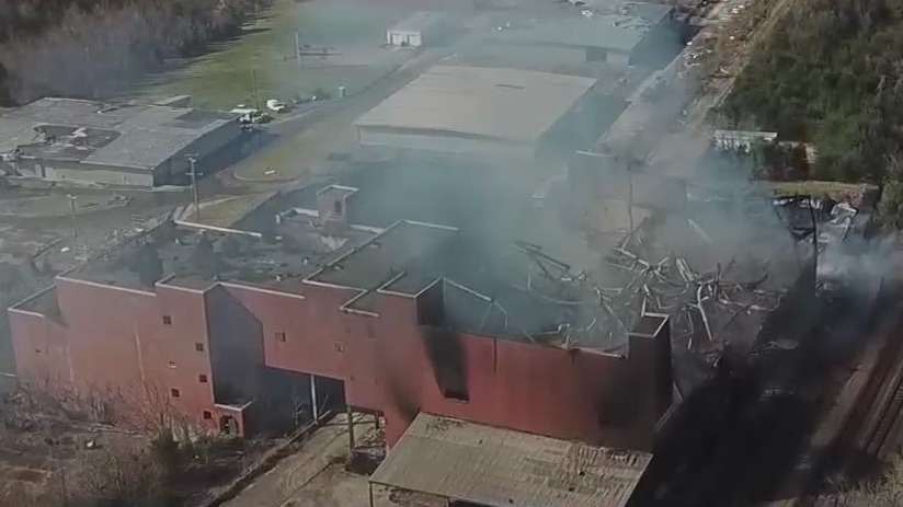 Fire ravages historic American Tobacco warehouse in Rockingham County ...