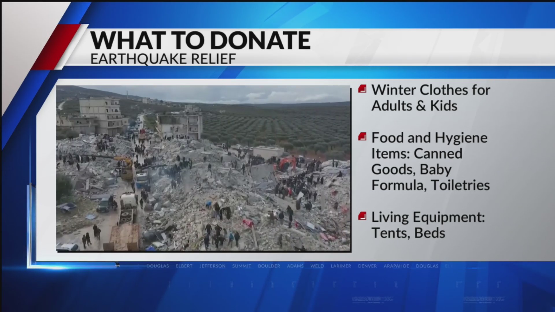 Earthquake relief: Where to donate in the Denver area – FOX31 Denver