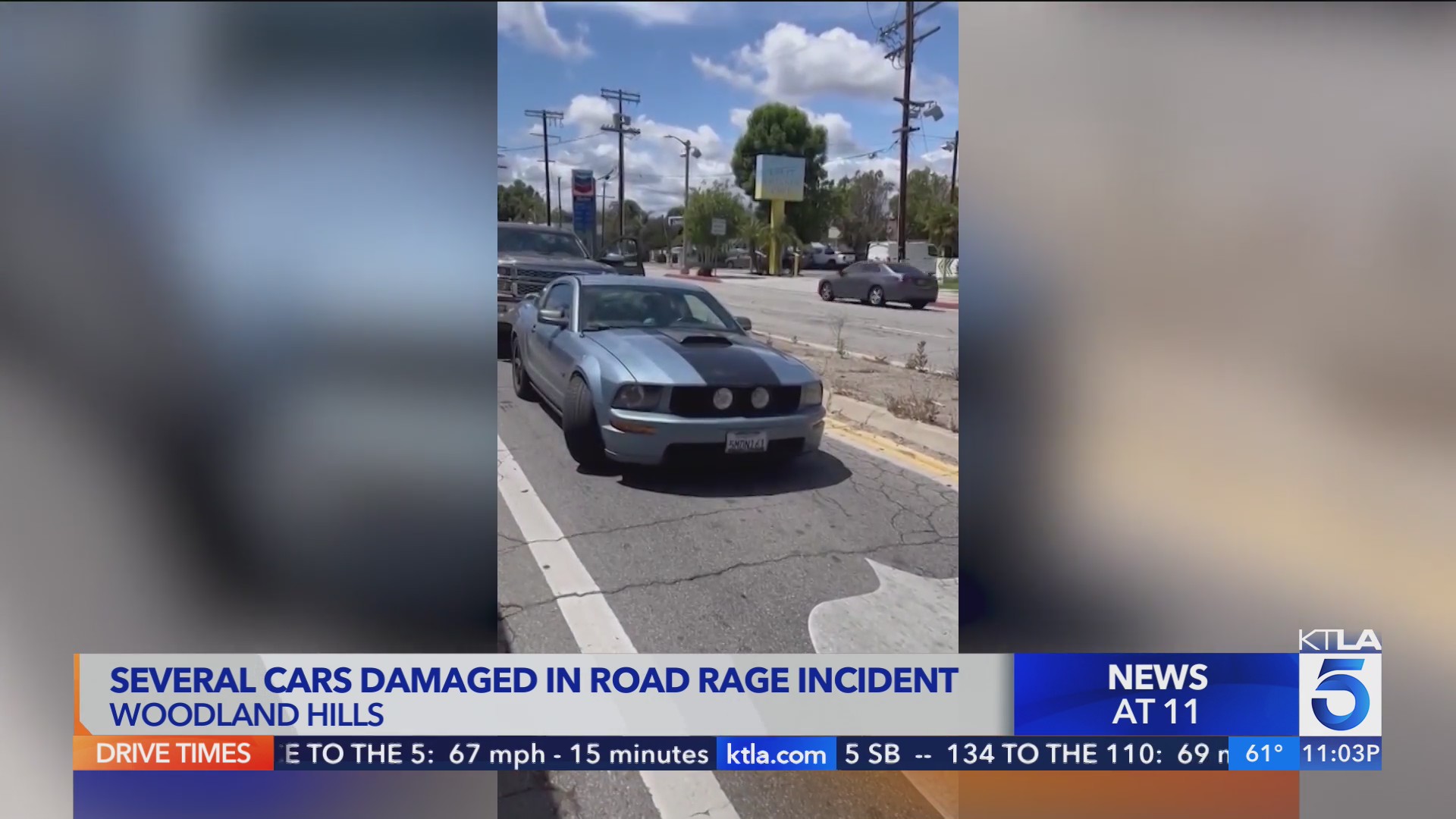 Woodland Hills road-rage incident leaves several cars damaged – KTLA