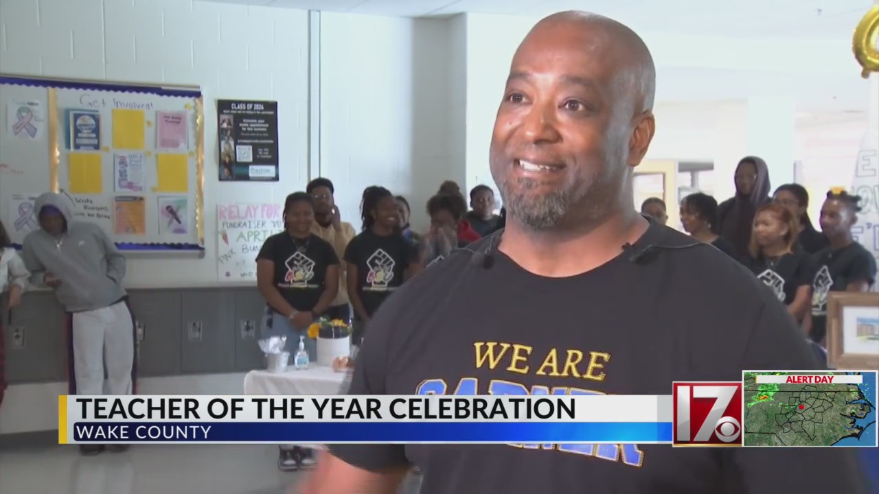 WCPSS Teacher of the Year celebrated Friday at school – CBS17.com